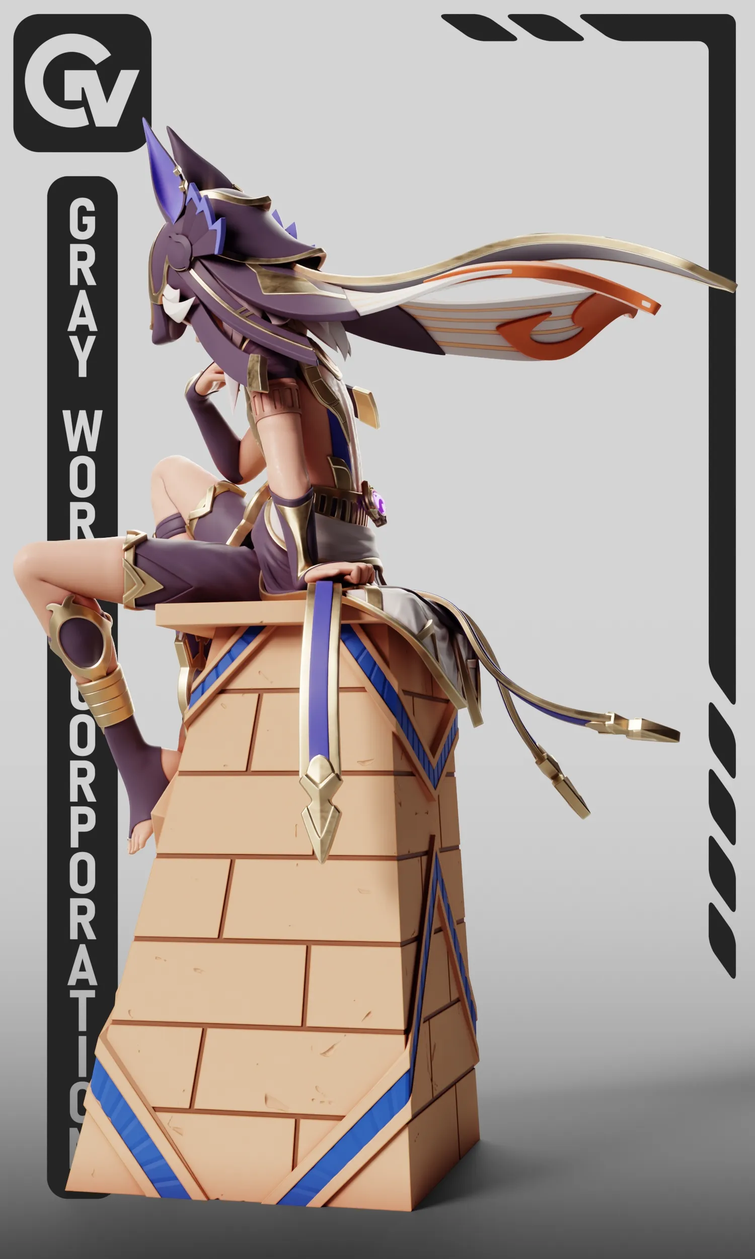 Characters & Creatures STL Download - Cyno 2 | Genshin Impactby Gray ...