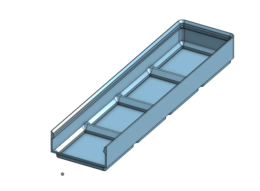 Free Tools & Spare Parts STL Download - gridfinity split bin 1x4x3by HarrisonM