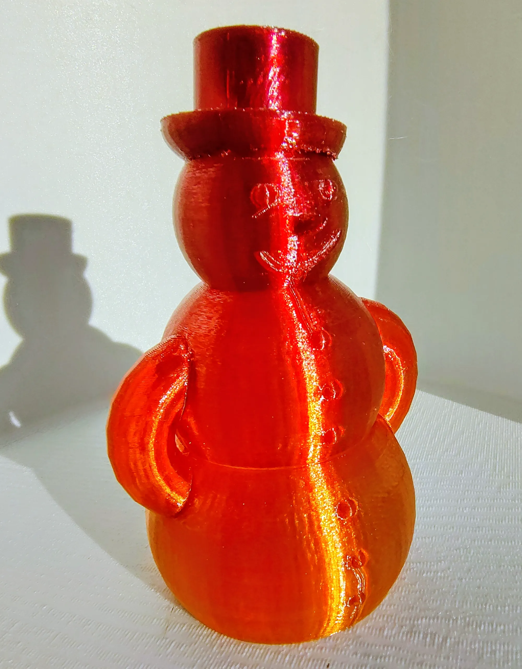 Snowman Light in semi-transparent PETG looks great in all light ...