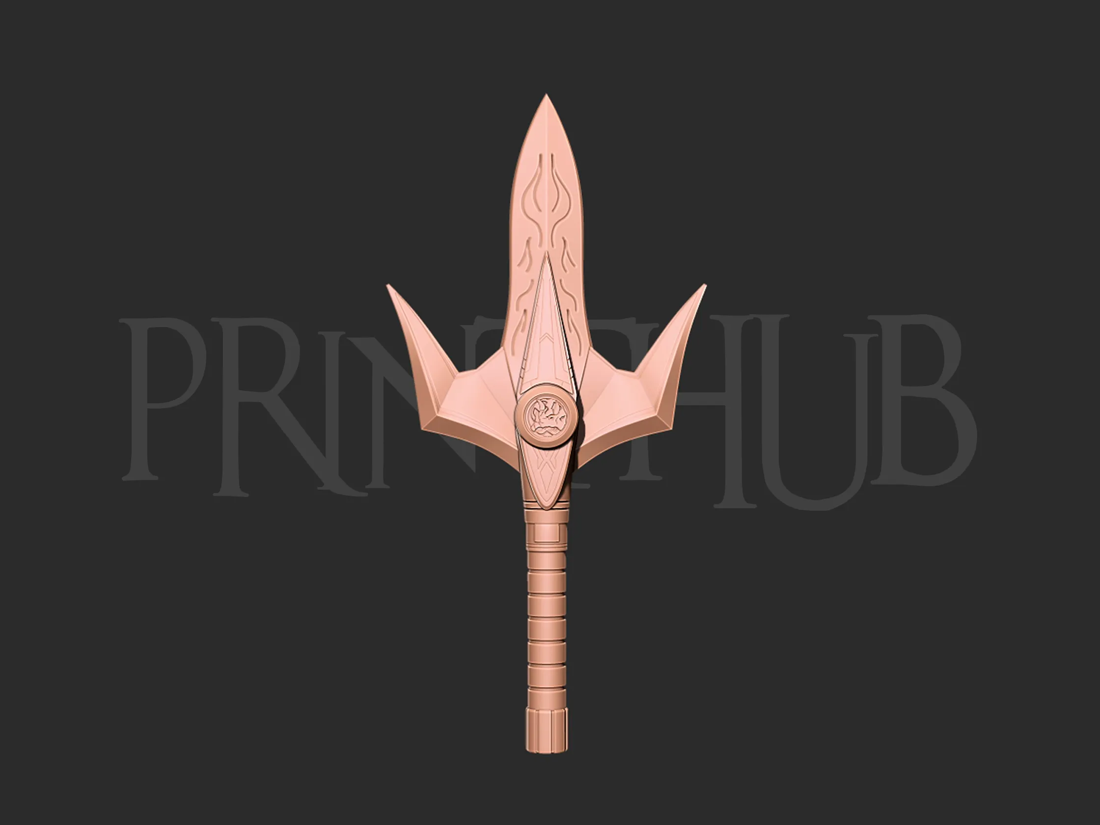 MMPR - Blue Ranger Power lance 3d print model | 3D models download ...