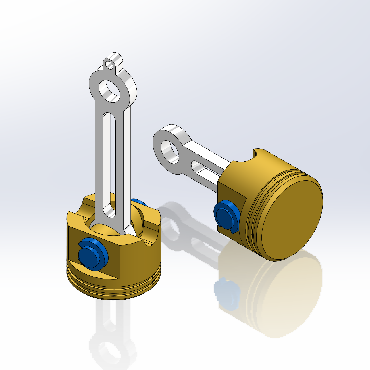 SMALL PISTON TOY - MECHANICAL KEYCHANI and KEYHOLDER | 3D models ...