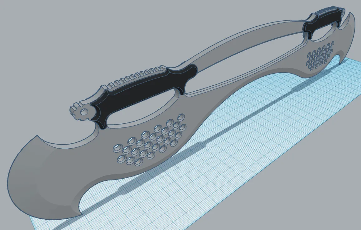 Free Characters & Creatures STL Download - Sci-Fi 2 Handed Battle Blade ...