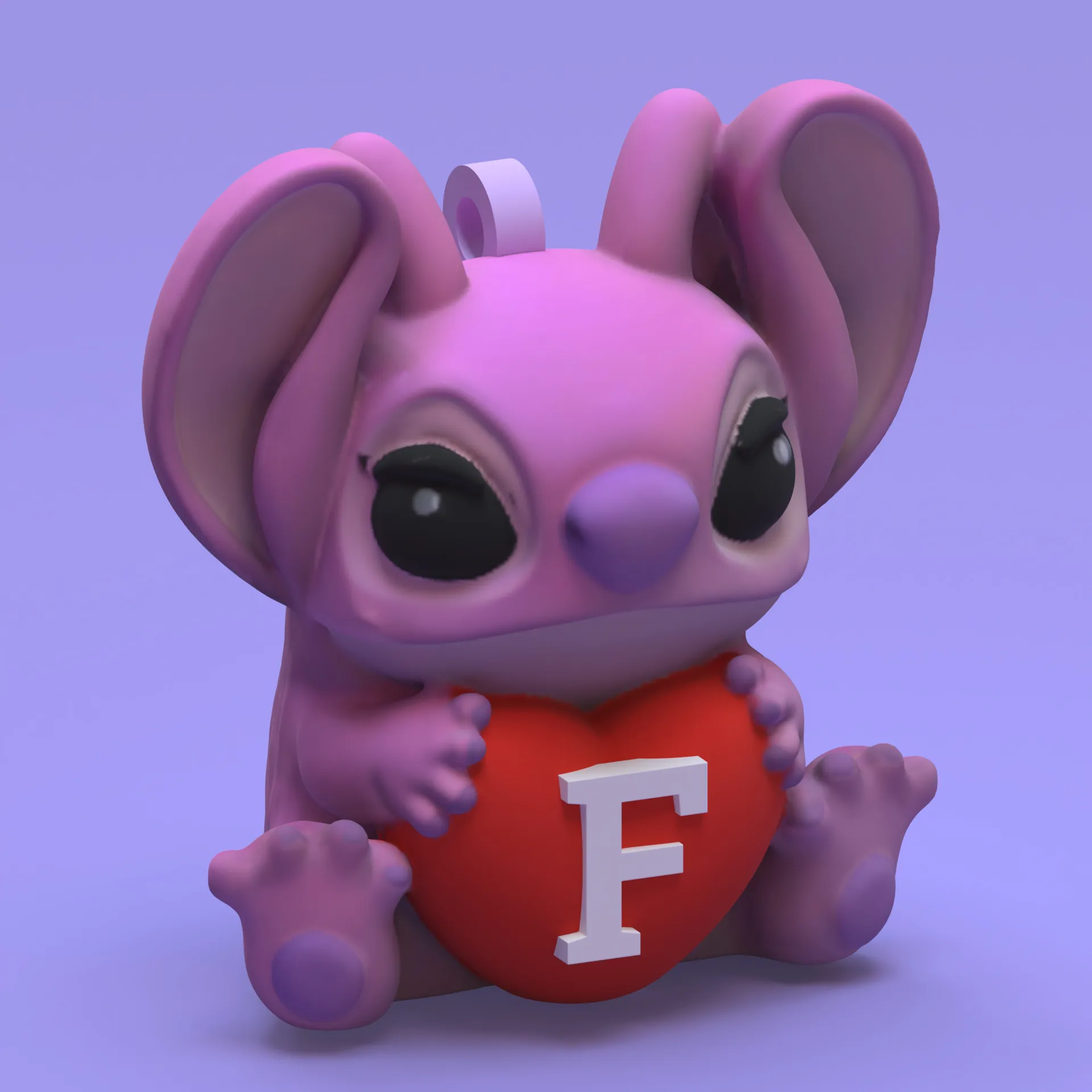 3D Printer Files | 3MF File | Angel Disney valentine keychain F letter ...