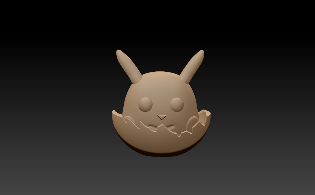 Pikachu in eggshell ( Color ) | 3D models download | Creality Cloud