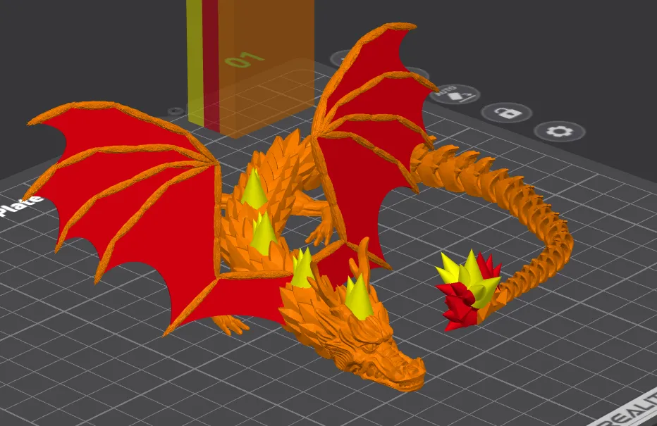 3D Printer Files | 3MF File | Articulated Winged Dragon | Creality Cloud