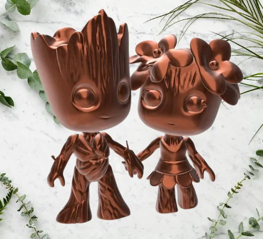 Characters & Creatures STL Download - GROOTS VALENTINE DAYby Prinlab3d