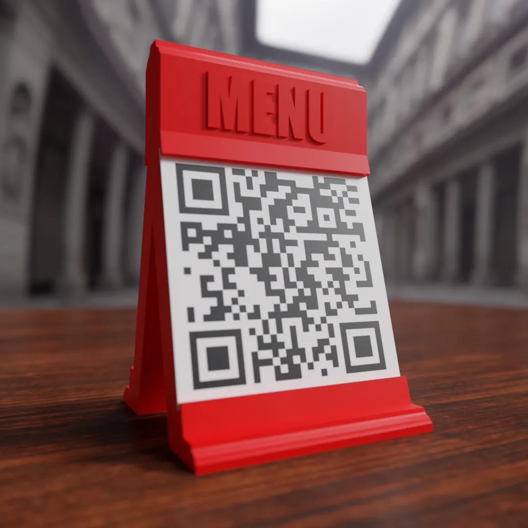Home Decorations & Ornaments STL Download - QR Code Stand MENUby AYHANCELİK