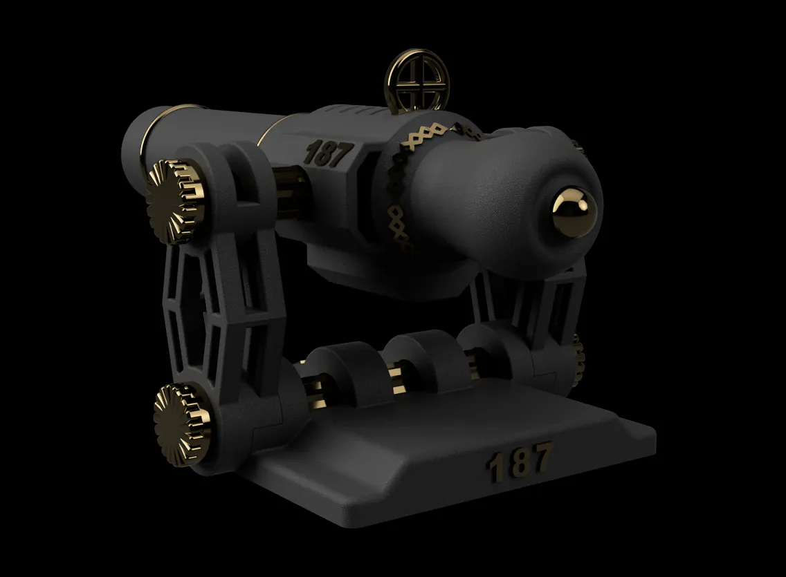 Props & Terrain STL Download - Functional Mini Cannon - Spring Designby ...