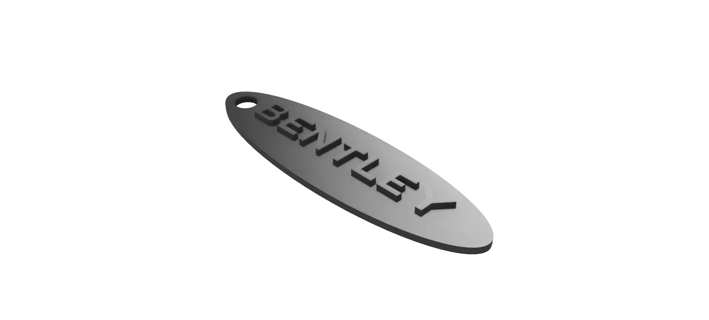 Jewelry & Accessories STL Download - Bentley logo & writing keychainby ...