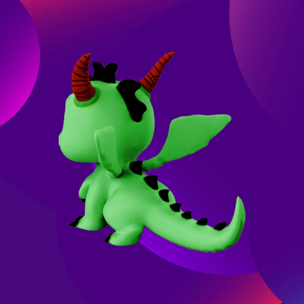 Characters & Creatures STL Download - Sparky Cute Baby Boy Dragonby ...