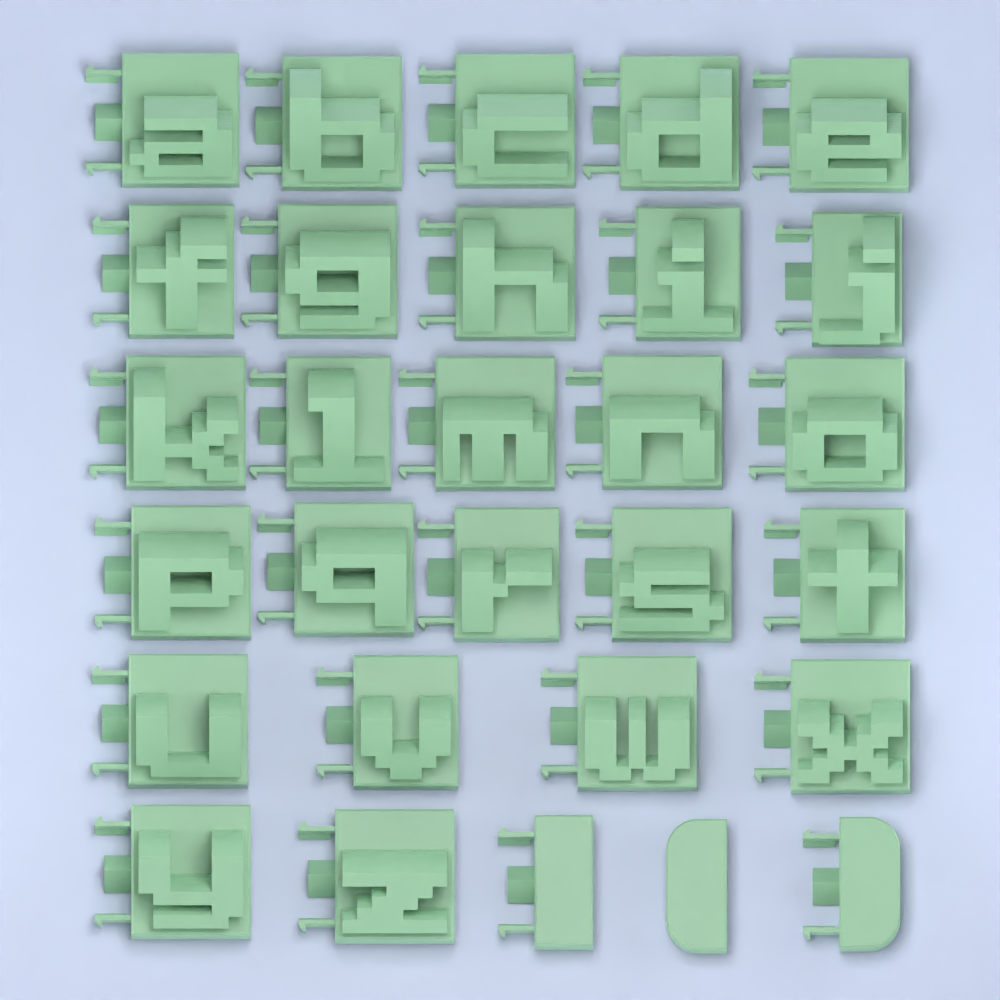 3D name from letters - Minecraft Font | 3D models download | Creality Cloud