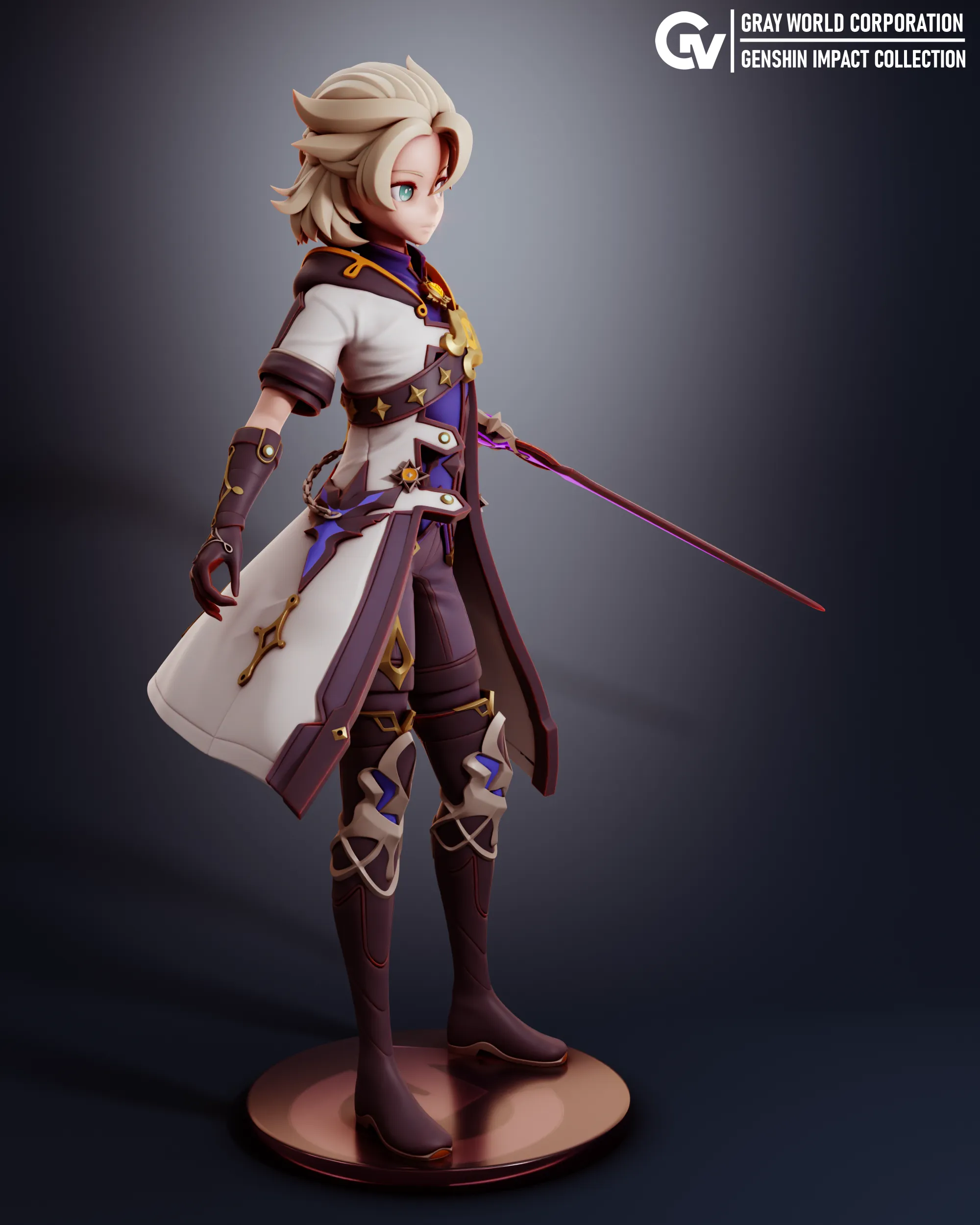 Albedo Chalk Prince 3 - Impacto Genshin | 3D models download | Creality ...