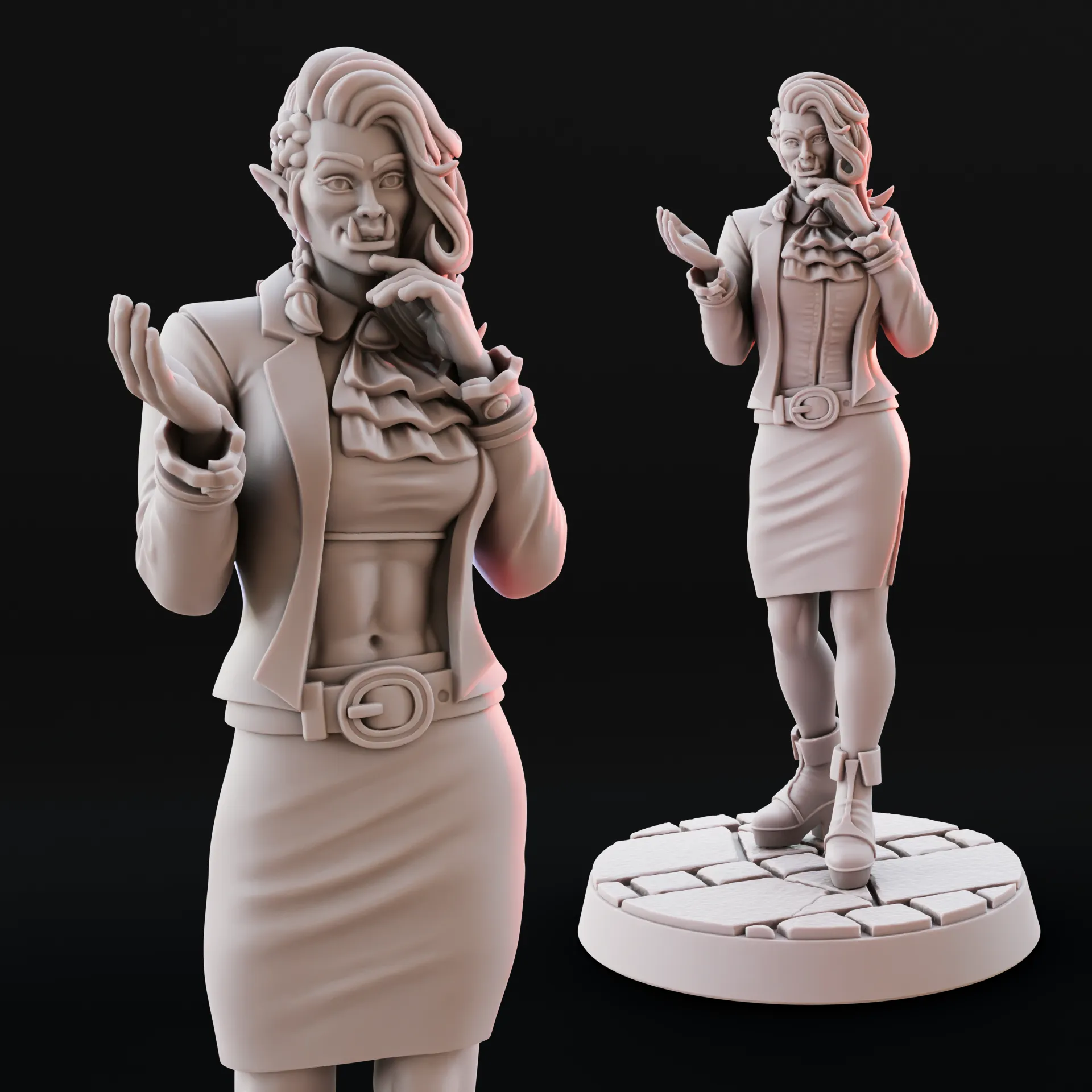 Other STL Download - Business Orc Female in Formal Attire | RPG ...