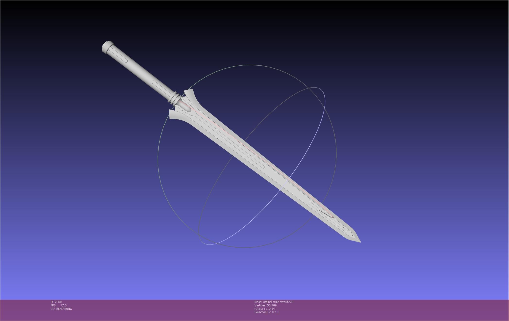 Sword Art Online Kirito Ordinal Scale Main Sword | 3D models download ...