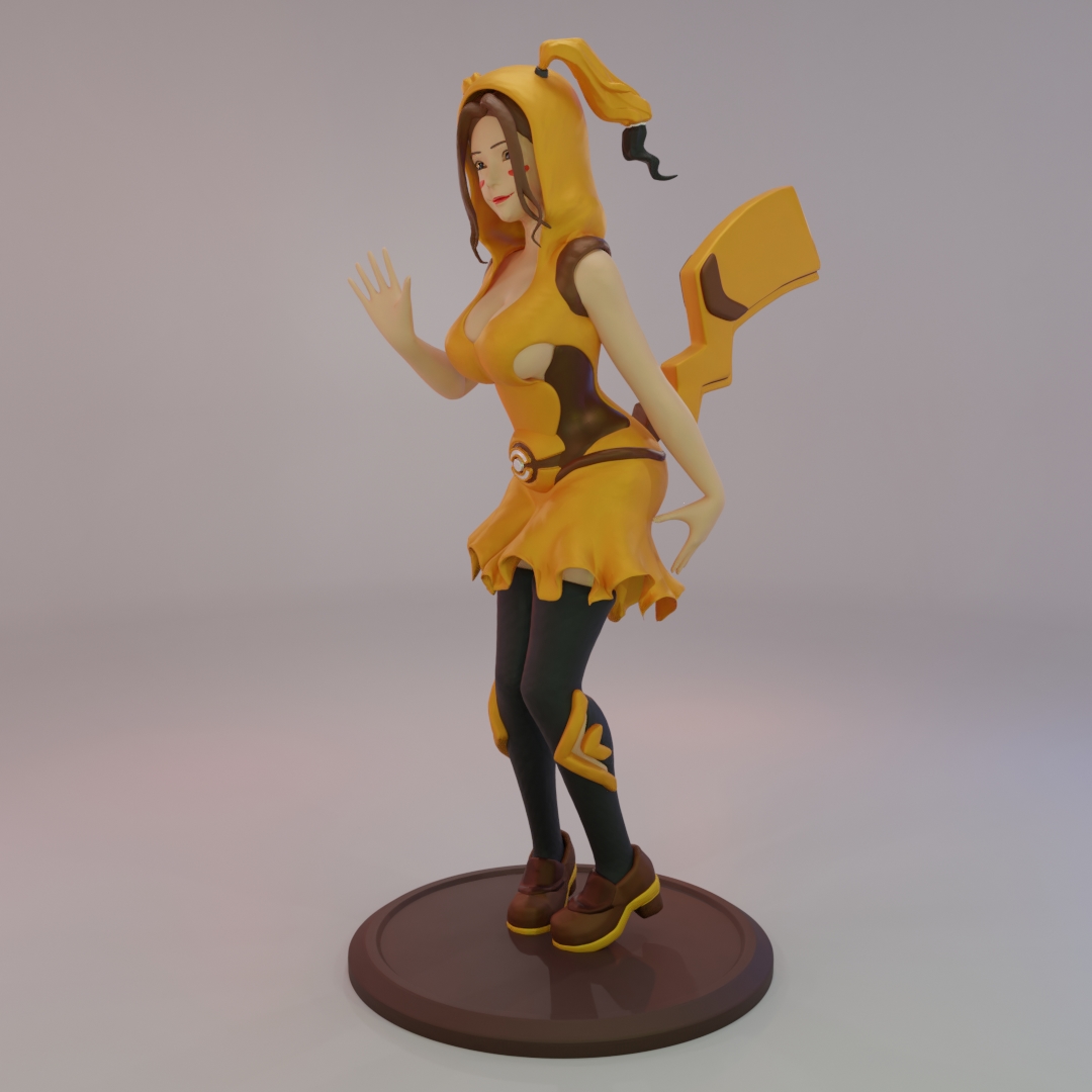 Cute Pokemon Pikachu Girl | 3D models download | Creality Cloud