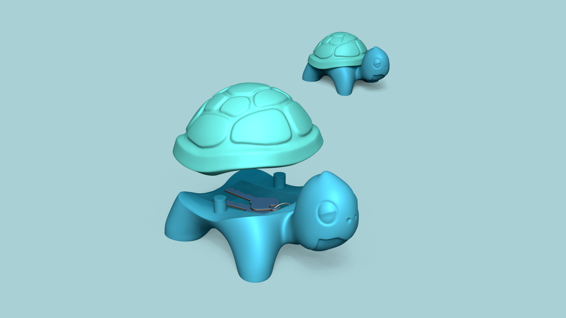 Garden Turtle Key Hide STL - Secret Yard Decor | 3D models download ...