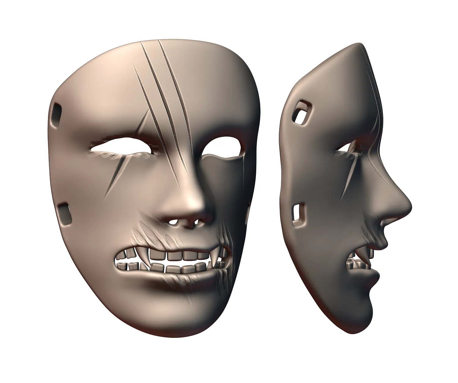 Cosplay STL Download - Horror Mask 3D print modelby Sako Sculpt