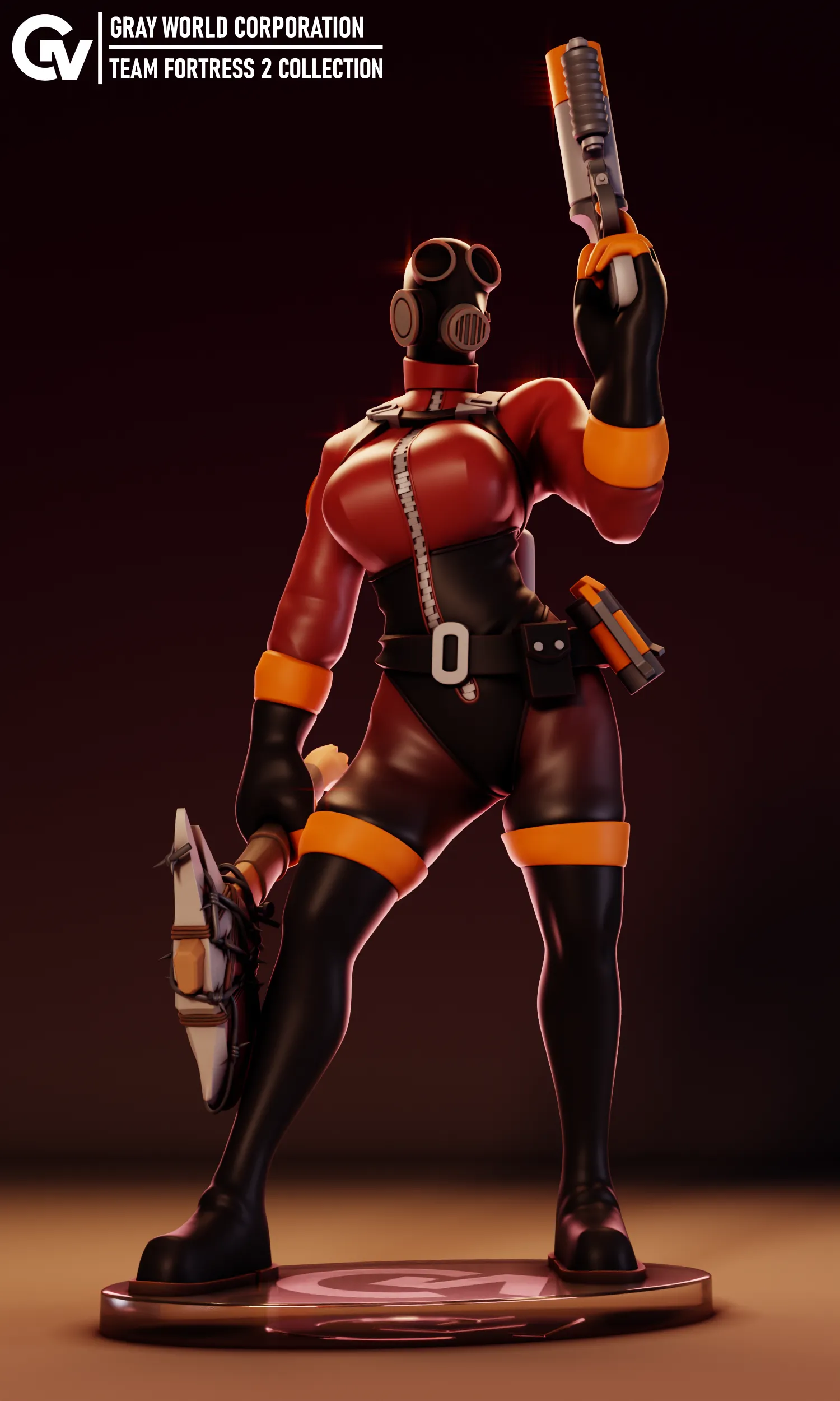Characters & Creatures STL Download - Fem Pyro | Team Fortress 2by Gray ...