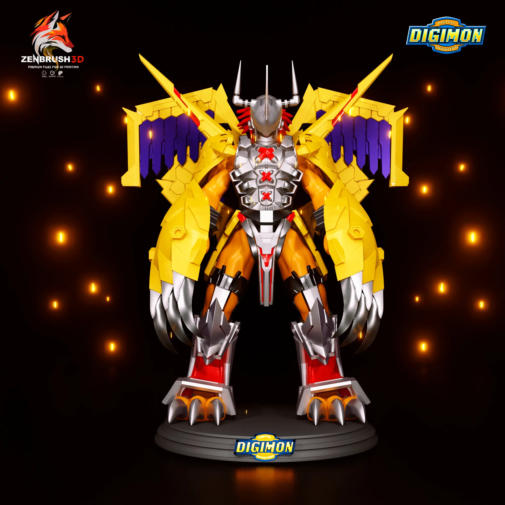 Characters & Creatures STL Download - DIGIMON - WARGREYMON STL - 3D ...