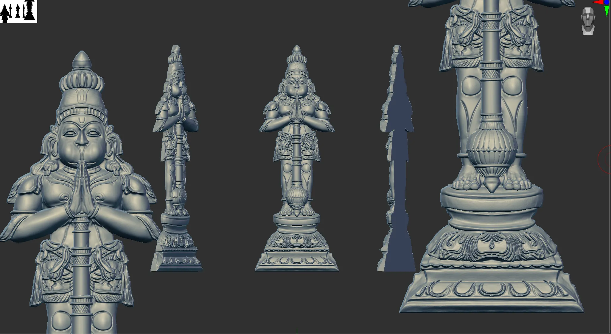 Sculptures & Artworks STL Download - Hanuman JI - KeshtoArt