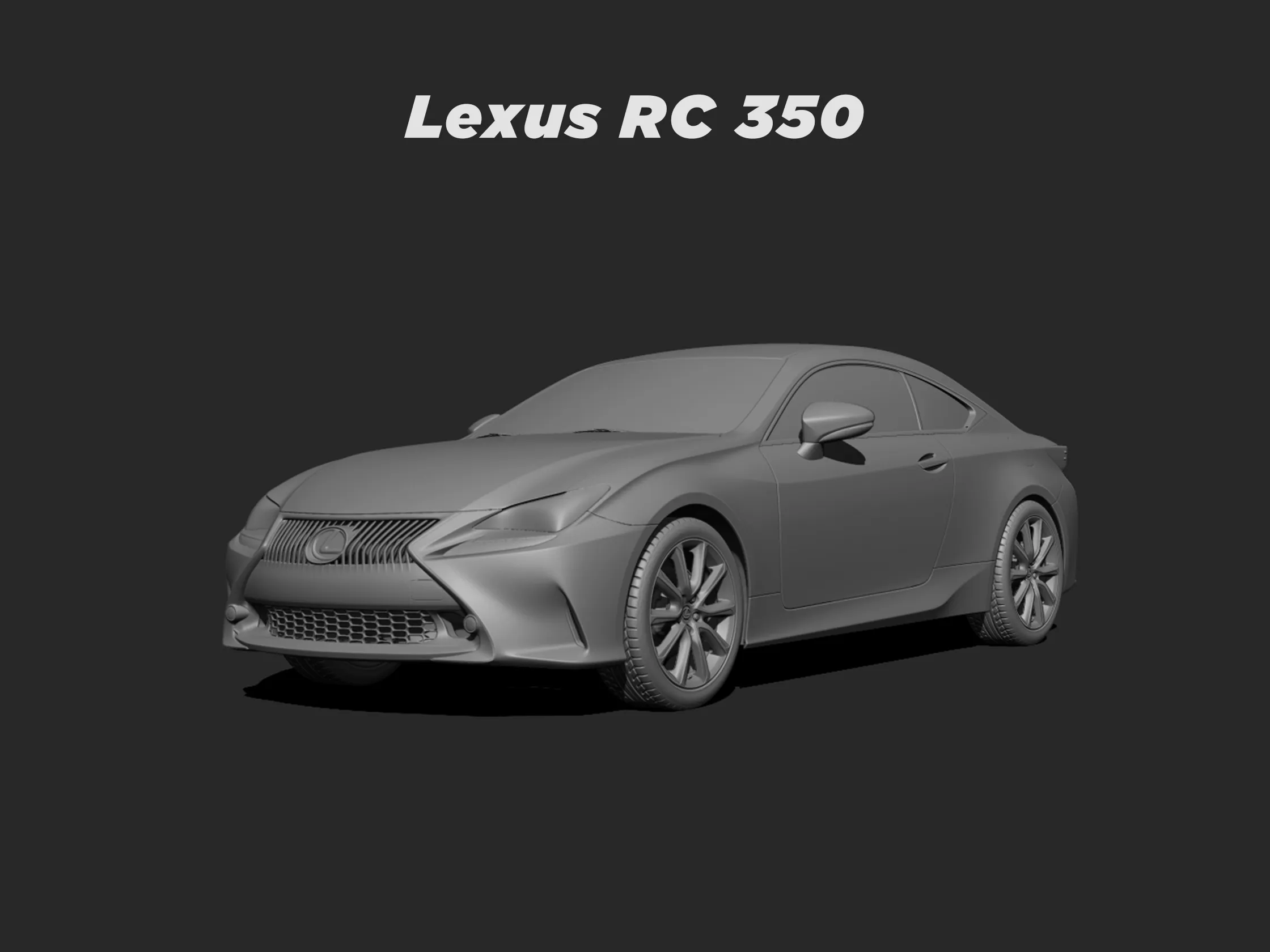Vehicles & Machinery STL Download - Lexus RC 350 3D print modelby ...