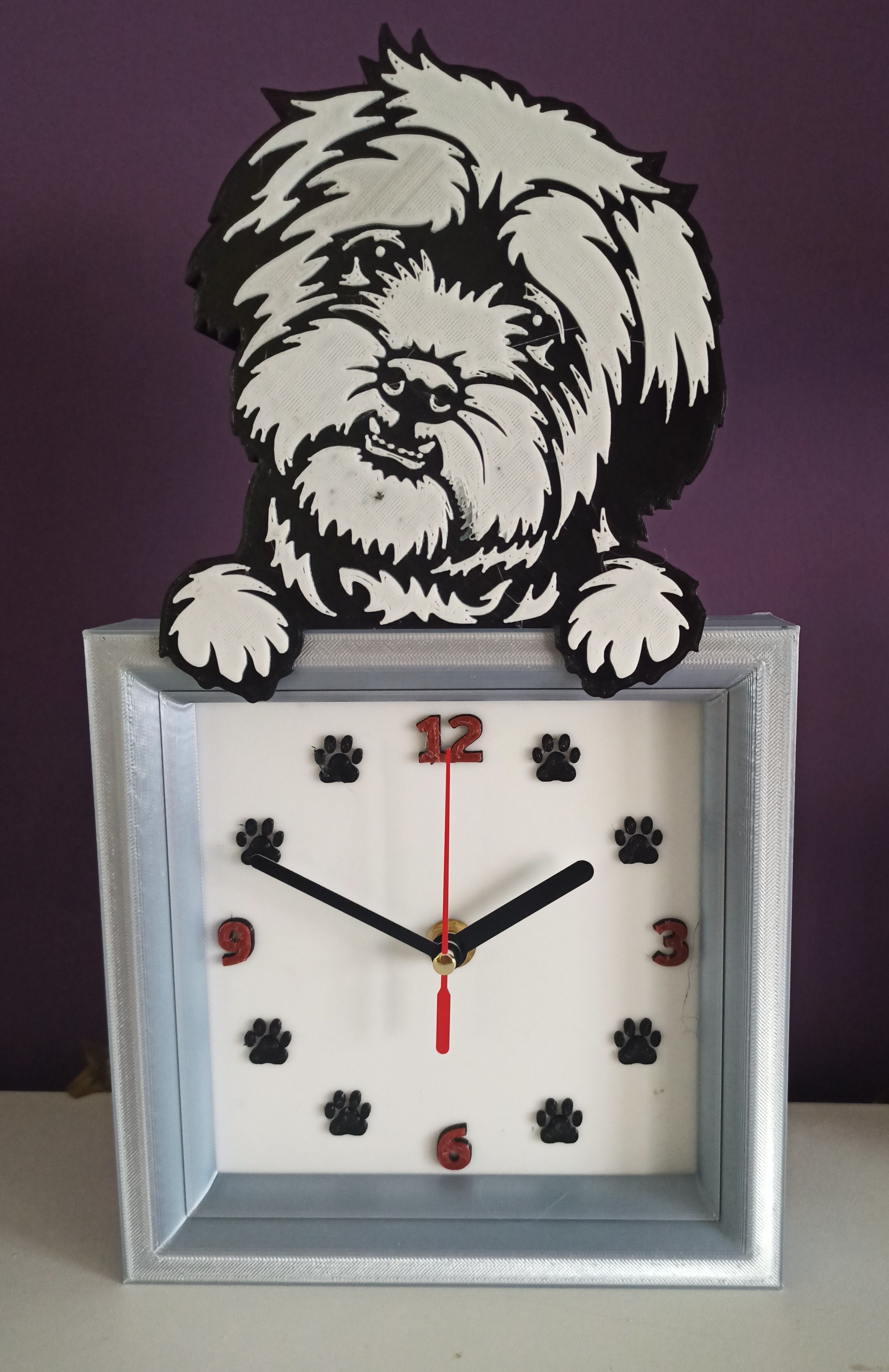 Clock with dog image | 3D models download | Creality Cloud