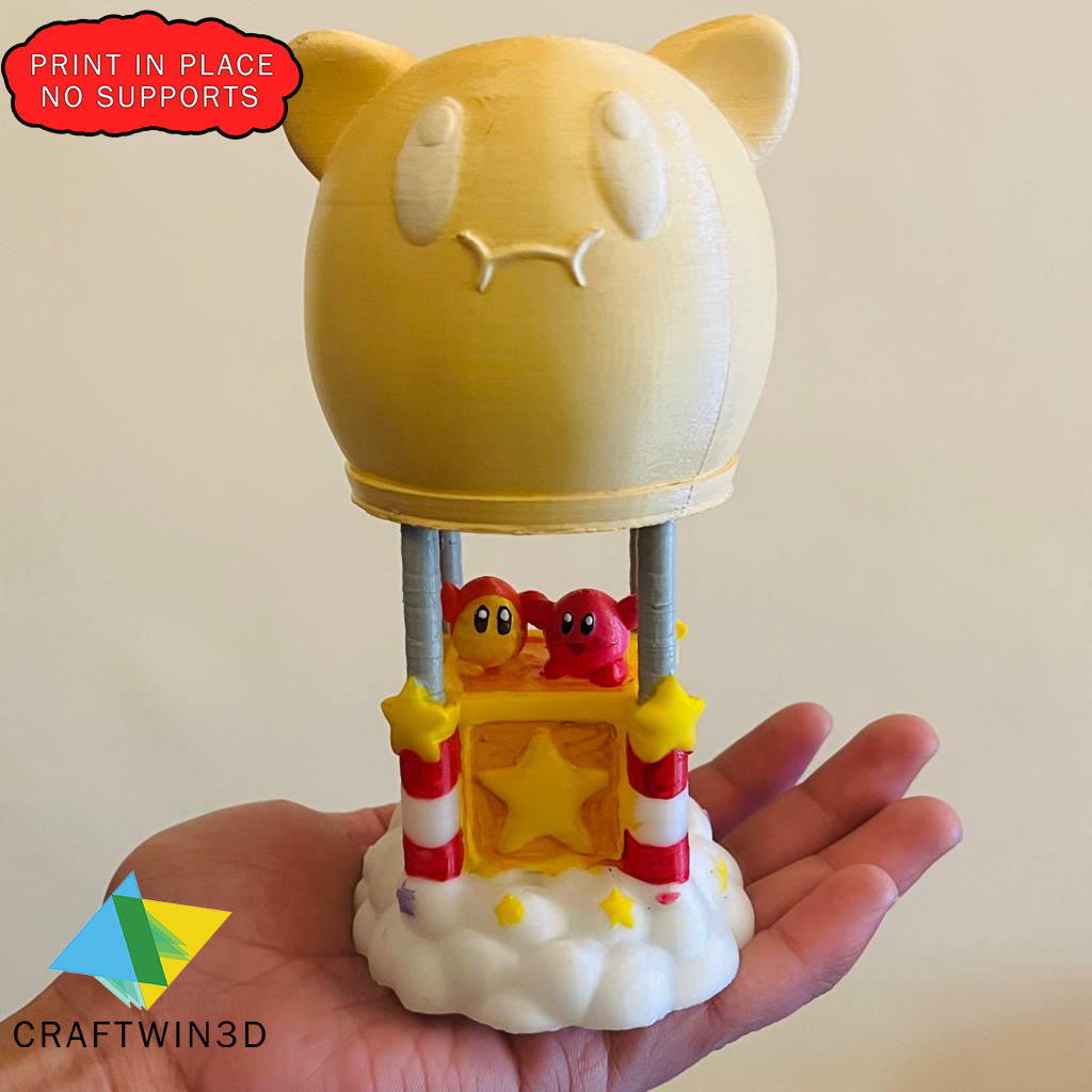 Kirby and Waddle Dee in a whimsical hot air balloon | 3D models ...
