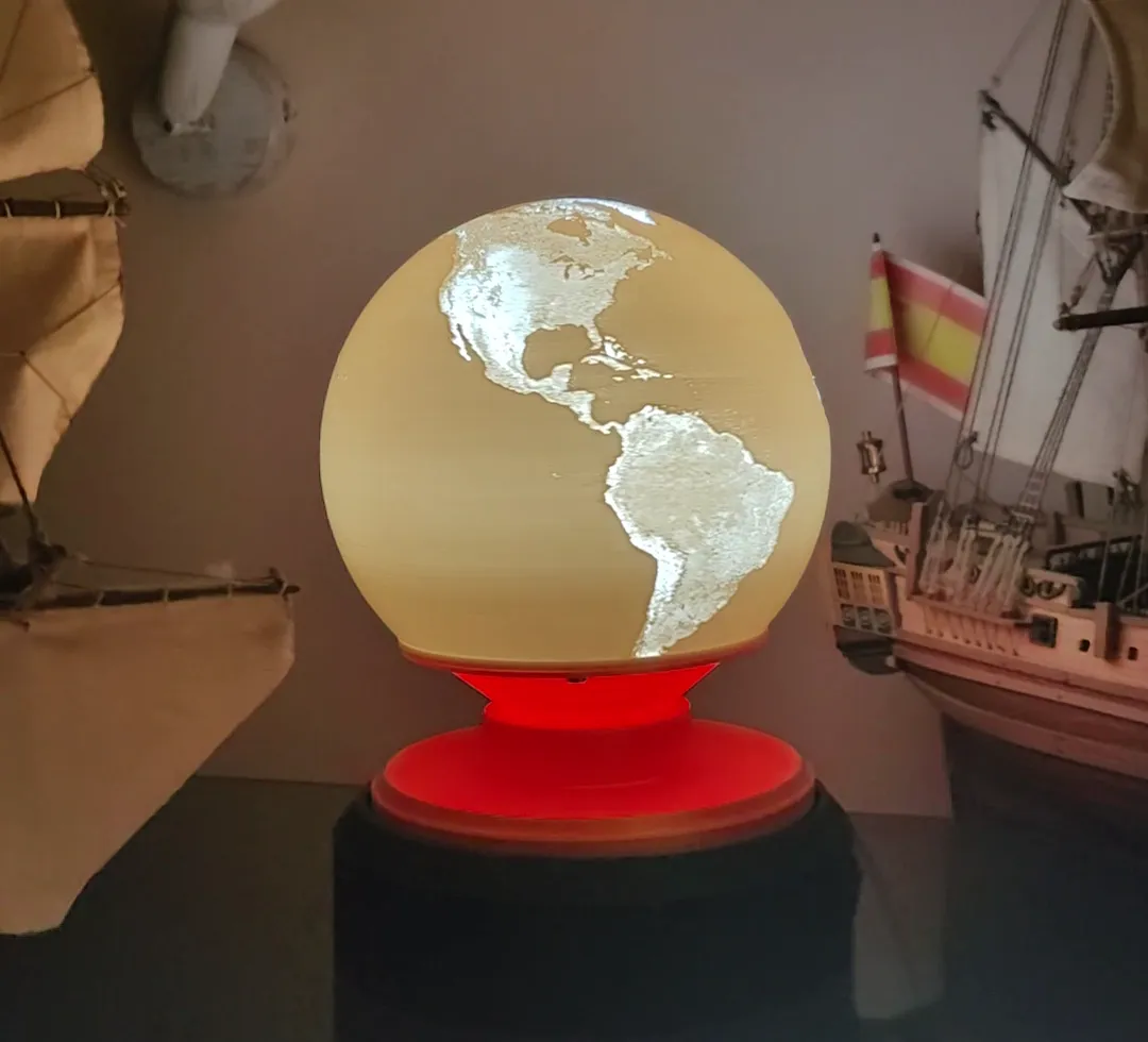 3D Printer Files | 3MF File | Rotating Earth lamp | Creality Cloud