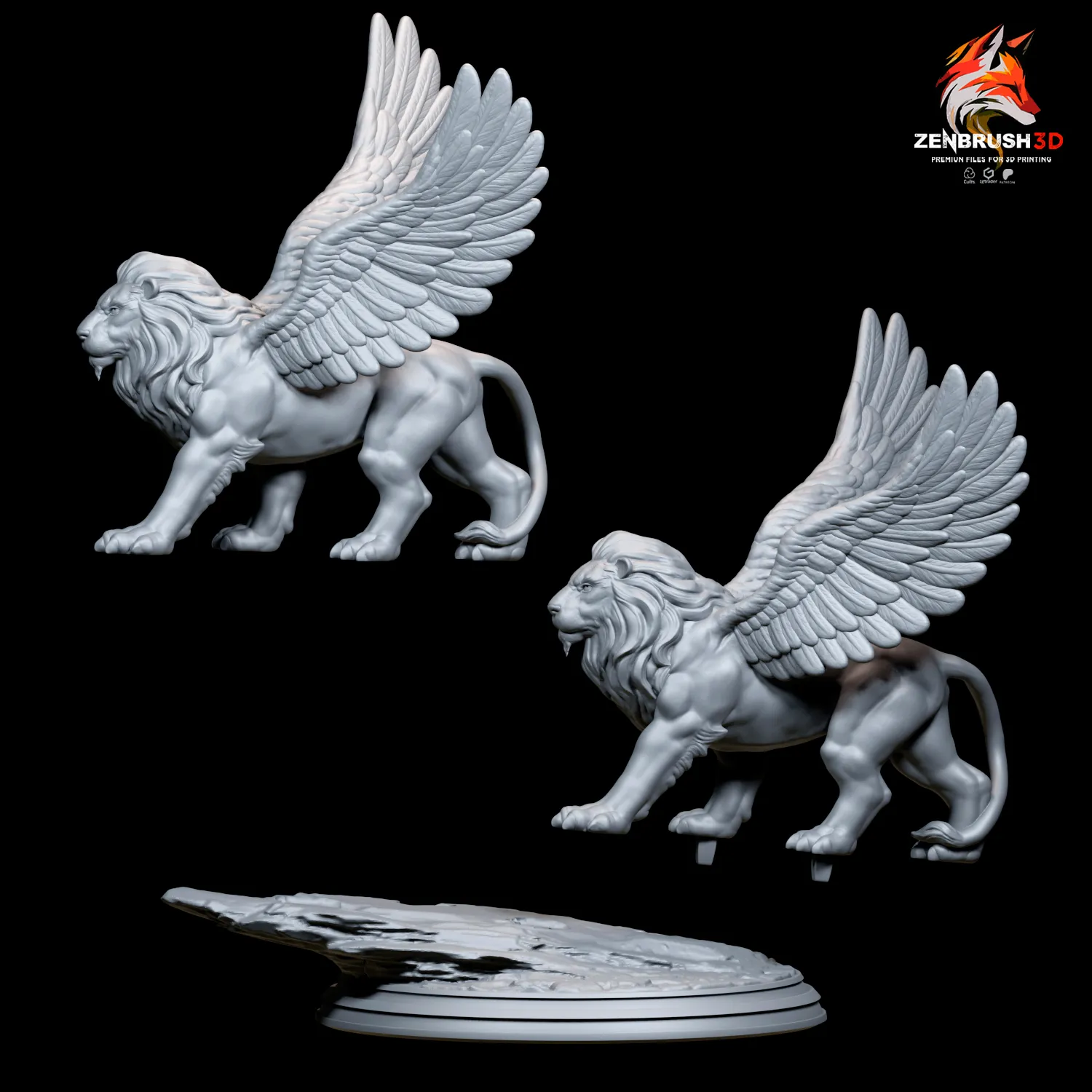 Characters & Creatures STL Download - First beast – Lion Babylon ...