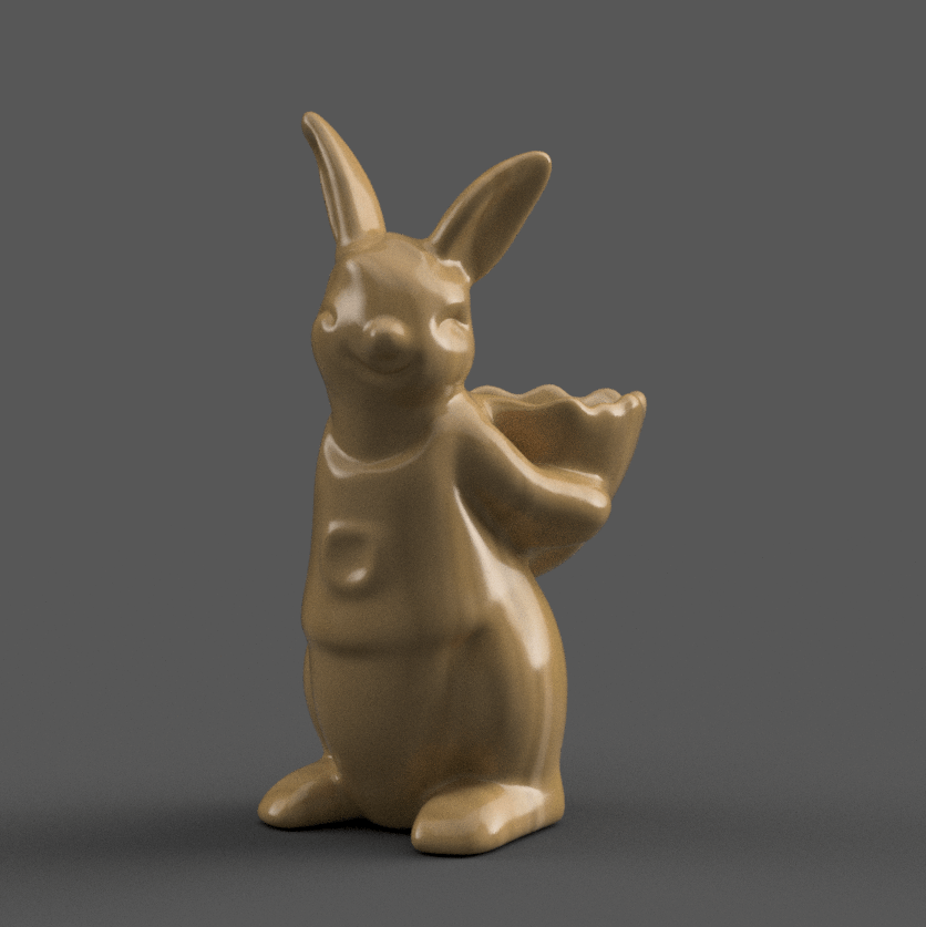 Sculptures & Artworks STL indir - Cute Rabbit Planter – 3D STL File for ...