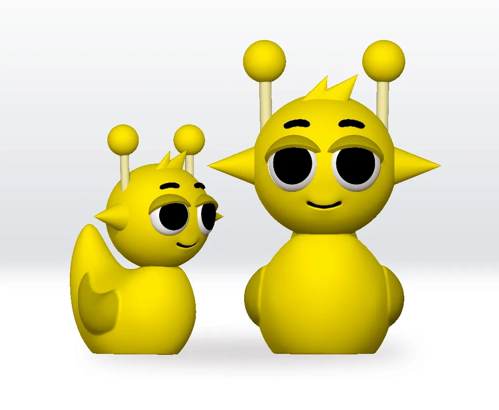 Characters & Creatures STL Download - Sprunki Yellow Duck STL file ...