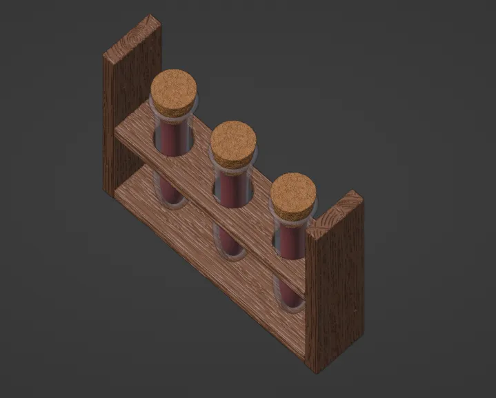 Free Home Decorations & Ornaments STL Download - Vile Stand W/viles ...