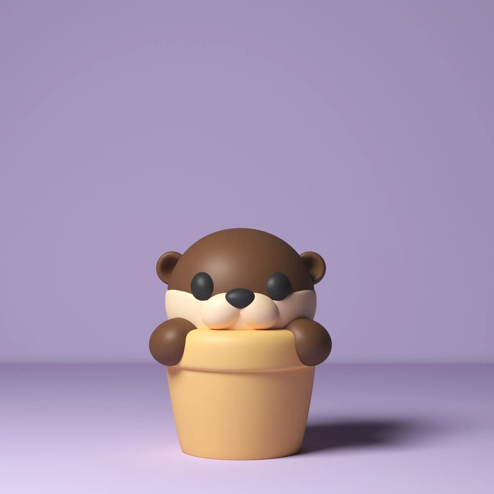Characters & Creatures STL Download - Potted Otterby Pawprints