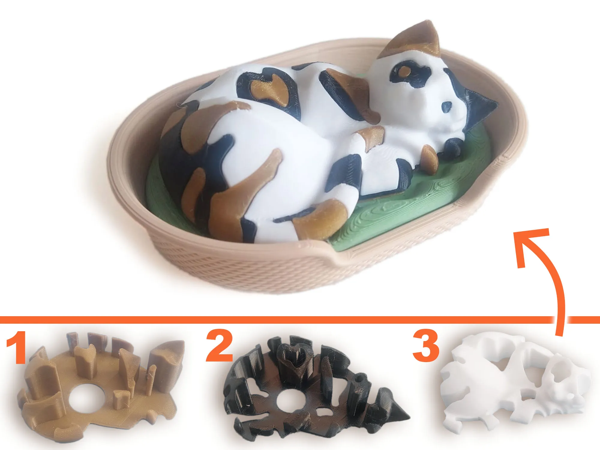 Archivos de impresora 3D | Archivo 3MF | Single Extruder - Triple Color ...