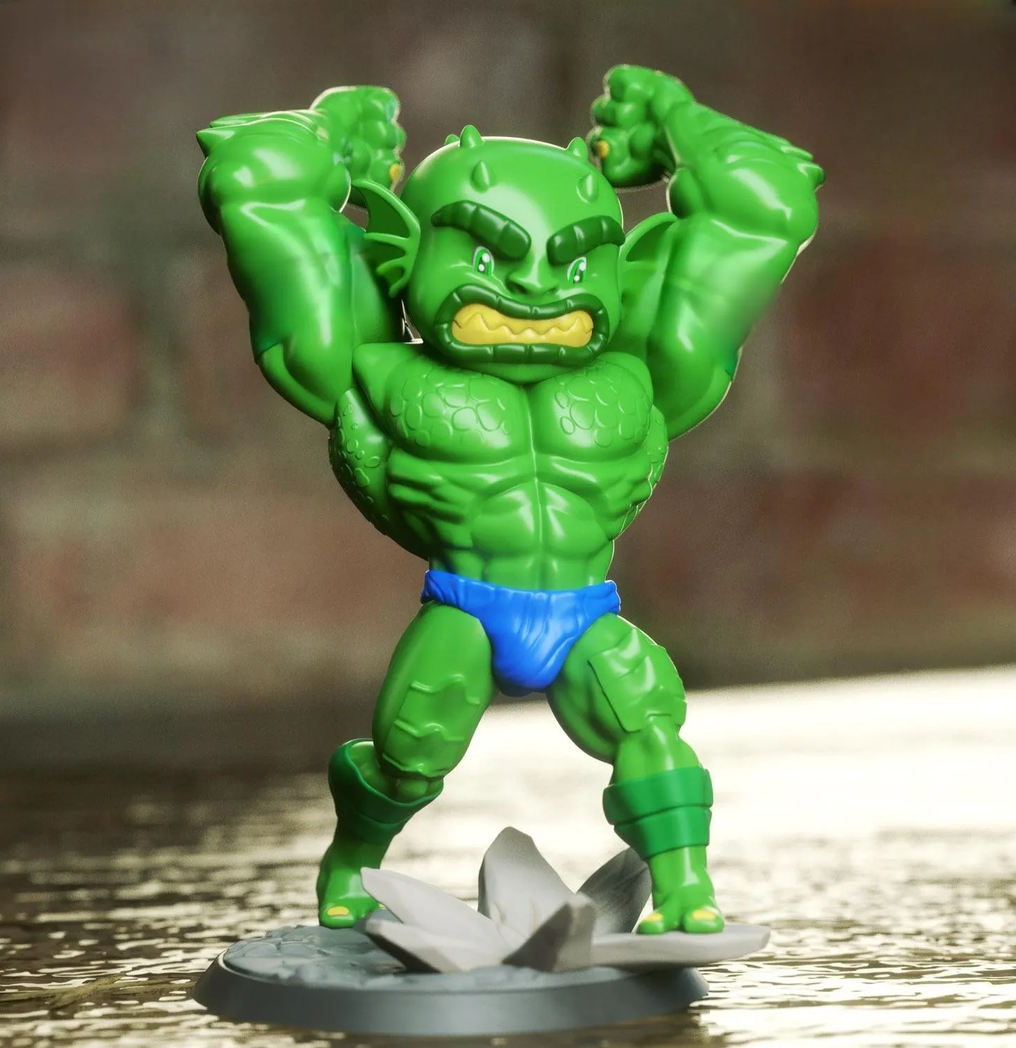 Characters & Creatures STL Download - 💪 Muscular Swamp Creature - Power ...