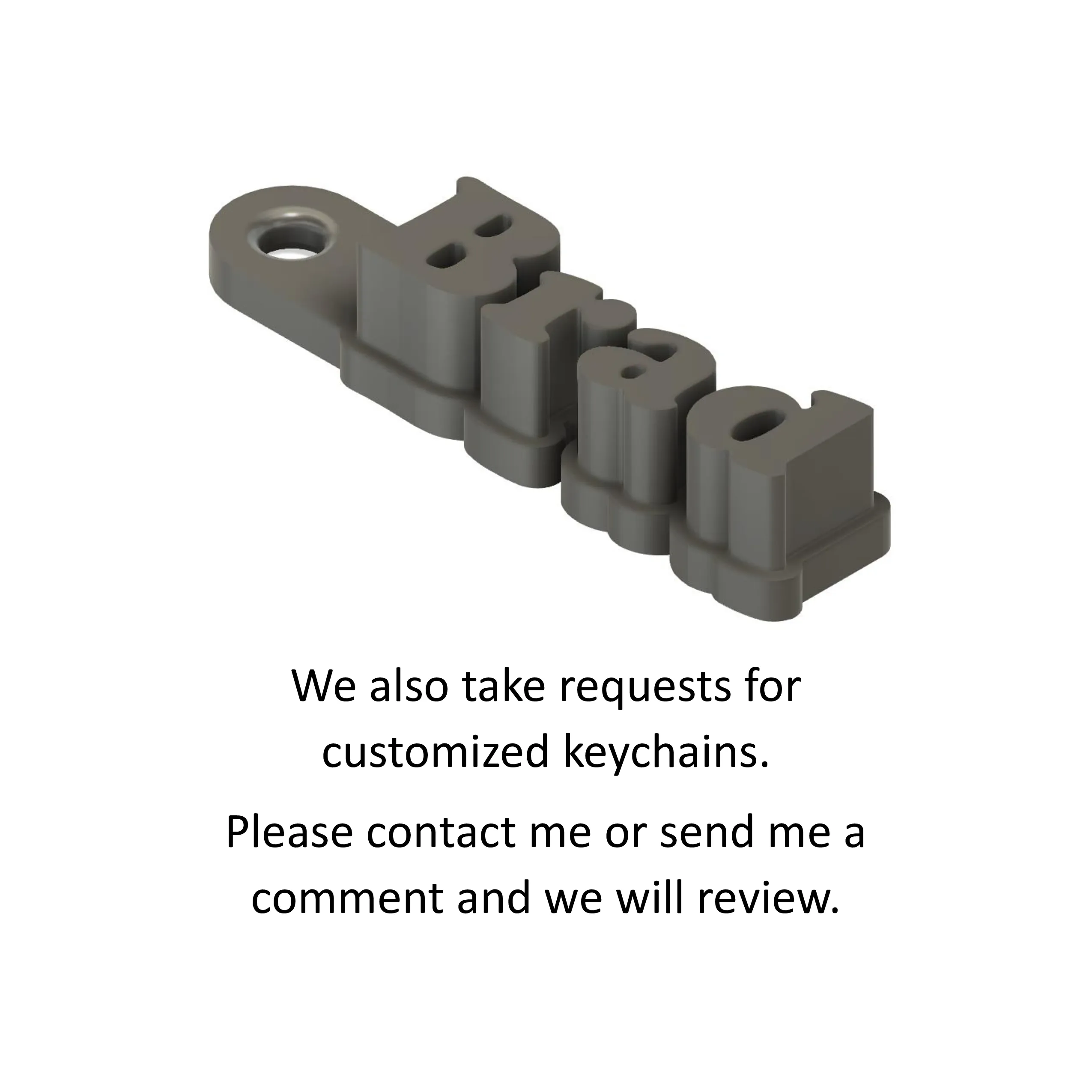 Jewelry & Accessories STL Download - Brad Keychain / Keyringby Trash ...