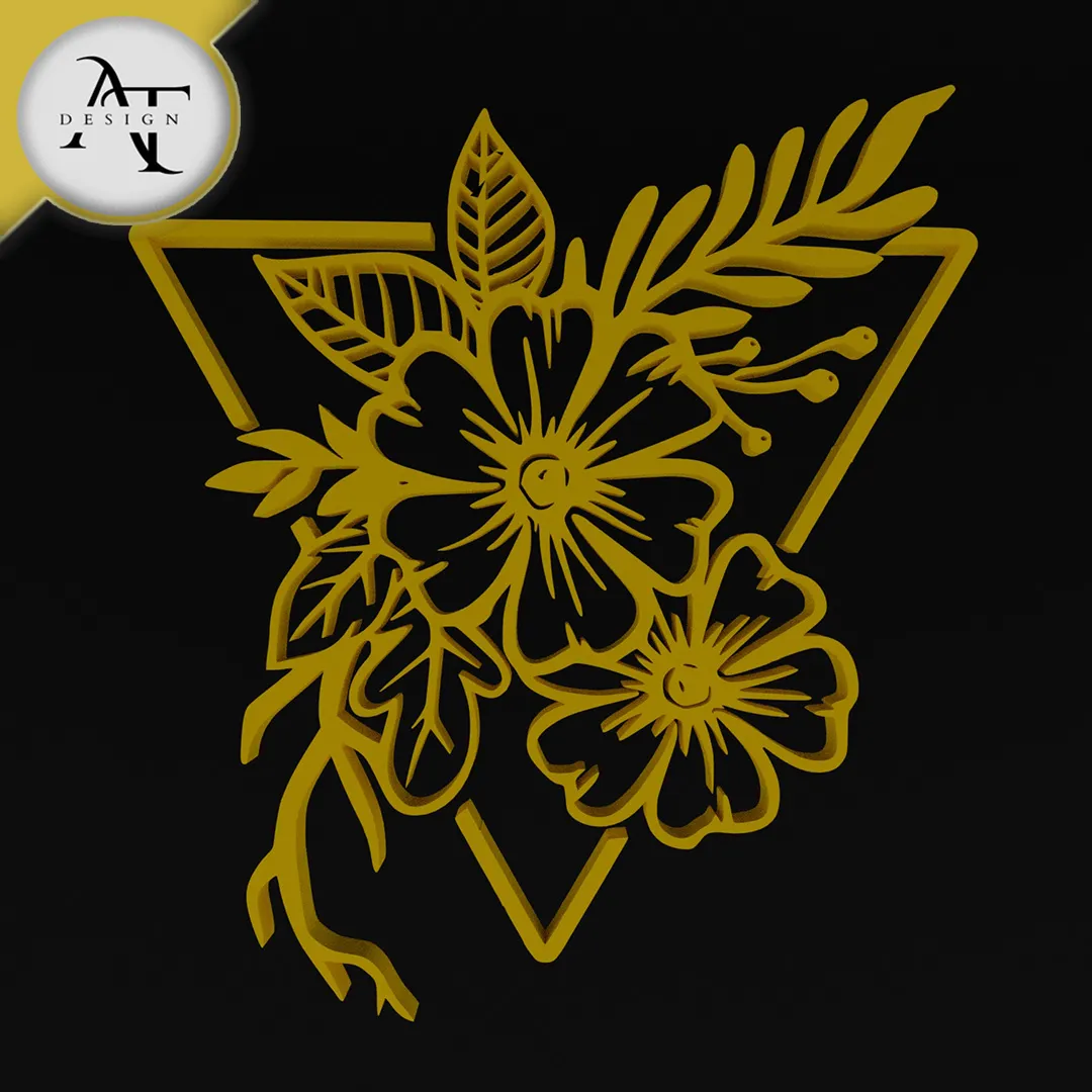 Home Decorations & Ornaments STL Download - Flowers - Silhouette - 2D ...