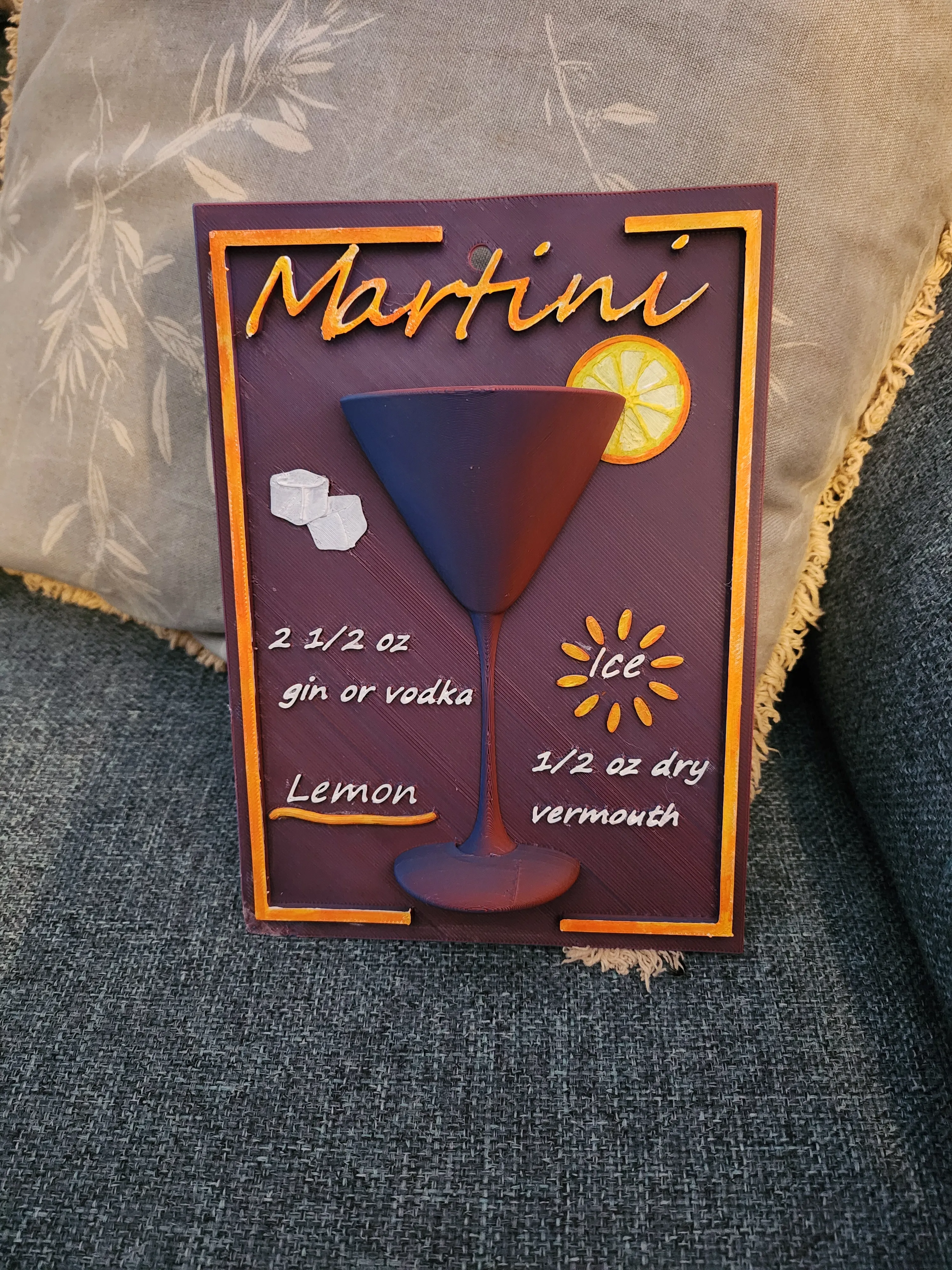 Digital Art STL Download - Cocktail 3D Wall Art Decorby Jadeandherbrush