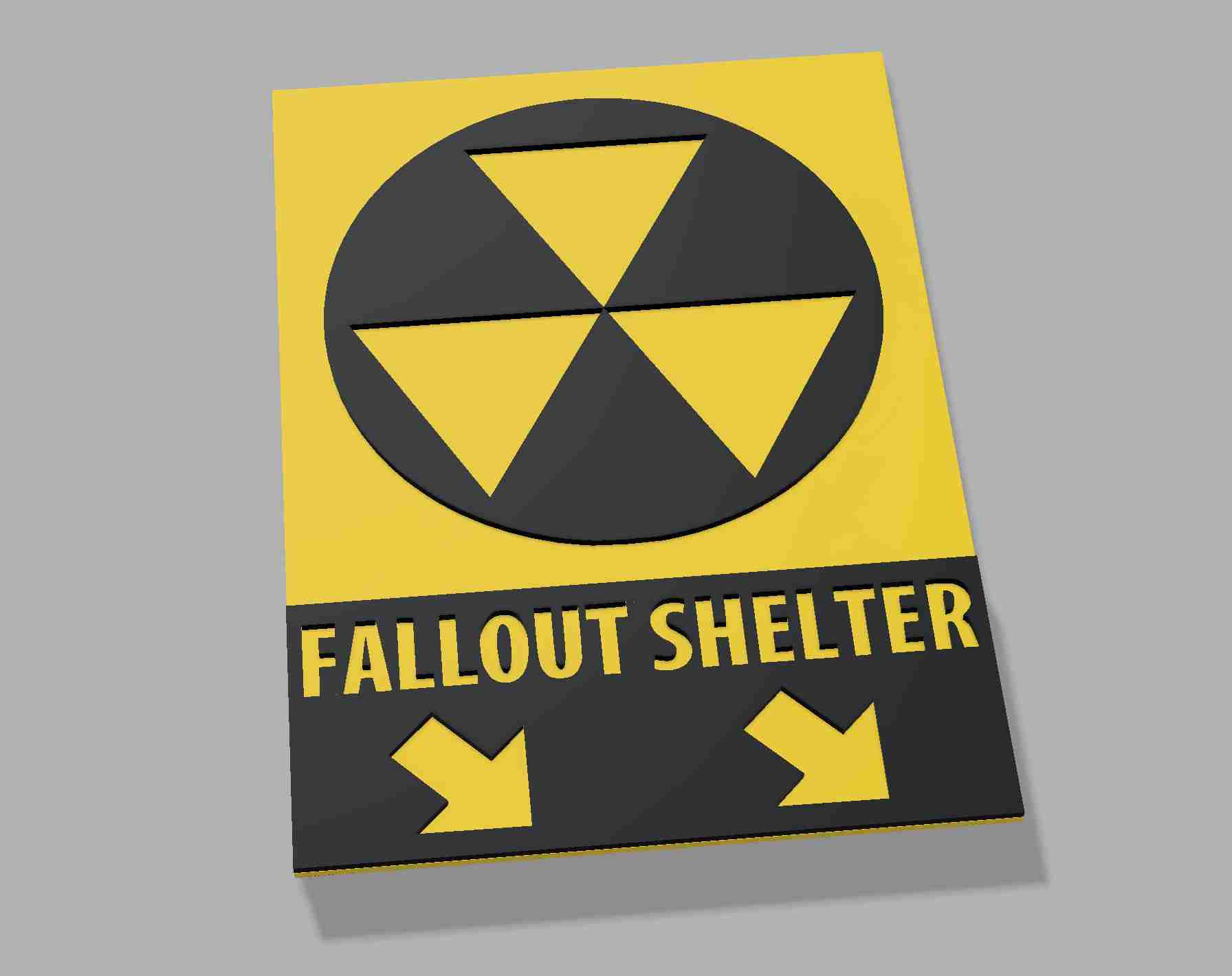 Nuclear Fallout Shelter Vault Sign Nuke Bunker Underground | 3D models ...