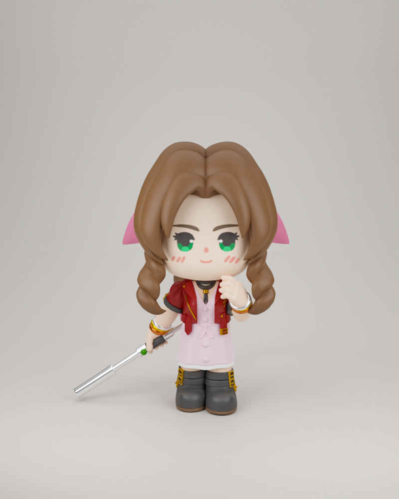FFVII CHIBI : AERITH GAINSBOROUGH | 3D models download | Creality Cloud
