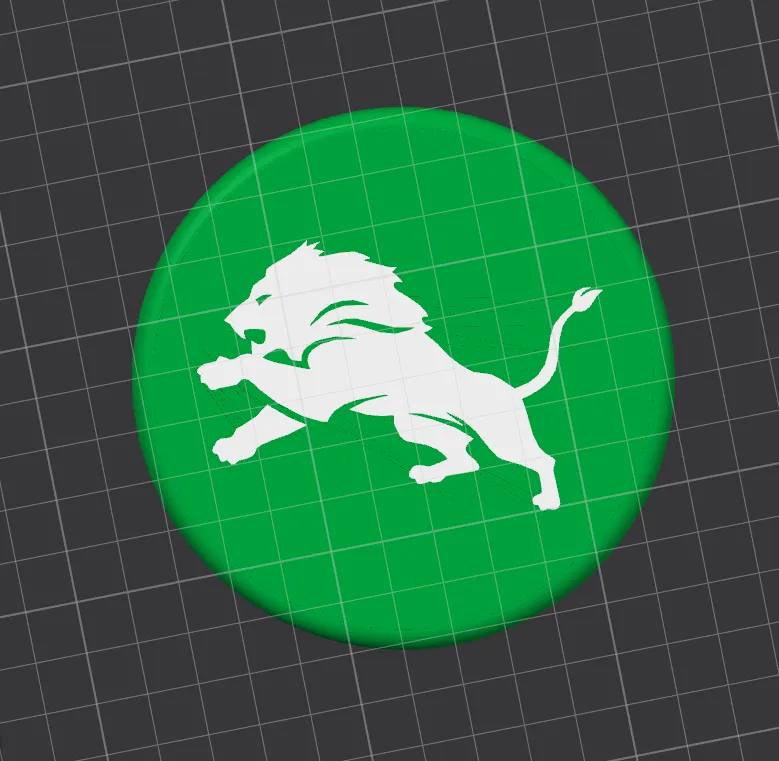 3D Printer Files | 3MF File | Detroit Lions disc golf mini | Creality Cloud