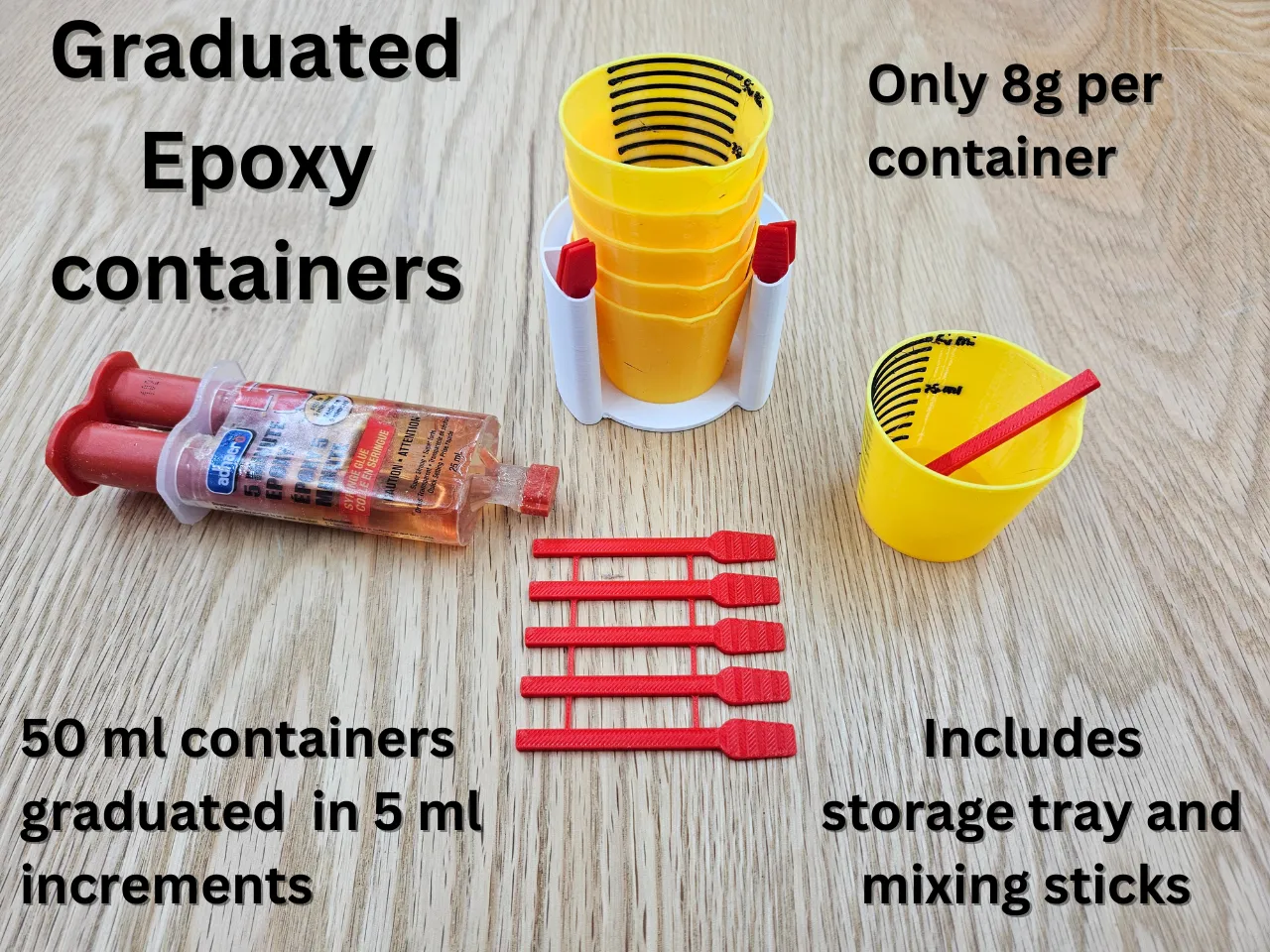 3D Printer Files | 3MF File | Graduated epoxy containers & dispenser ...