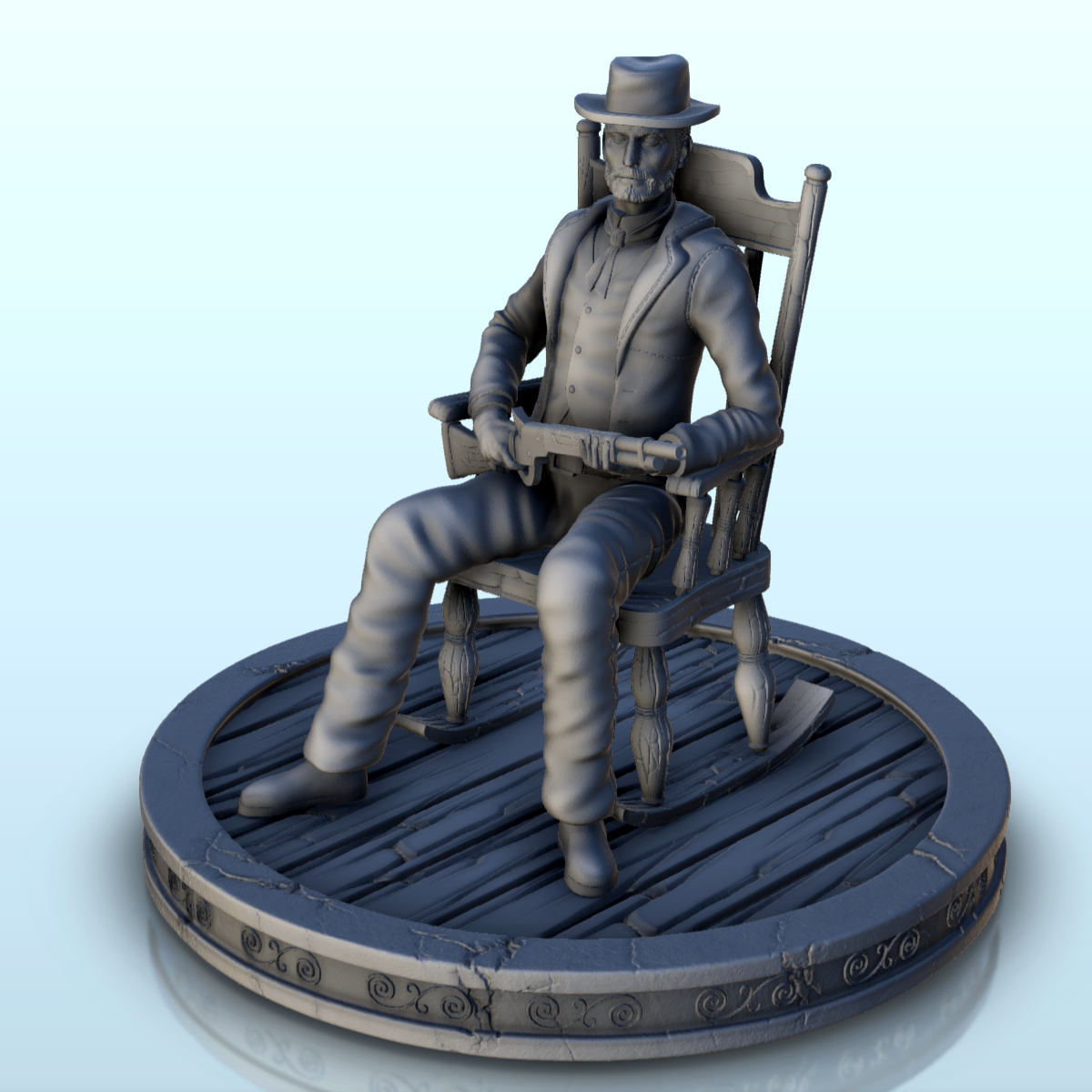 Wild-West figures pack N° 1 - Western scenery miniatures min | 3D ...