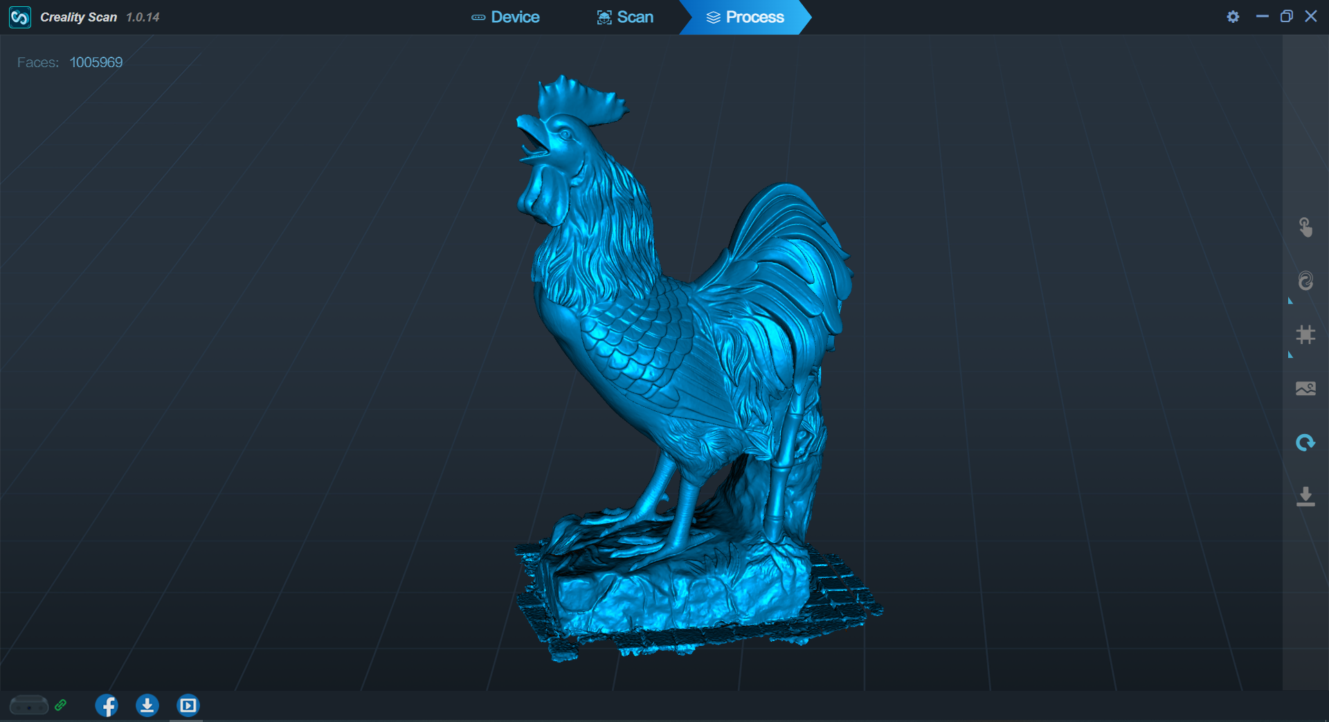 rooster(Scanned by CR-Scan Ferret) | 3D models download | Creality Cloud