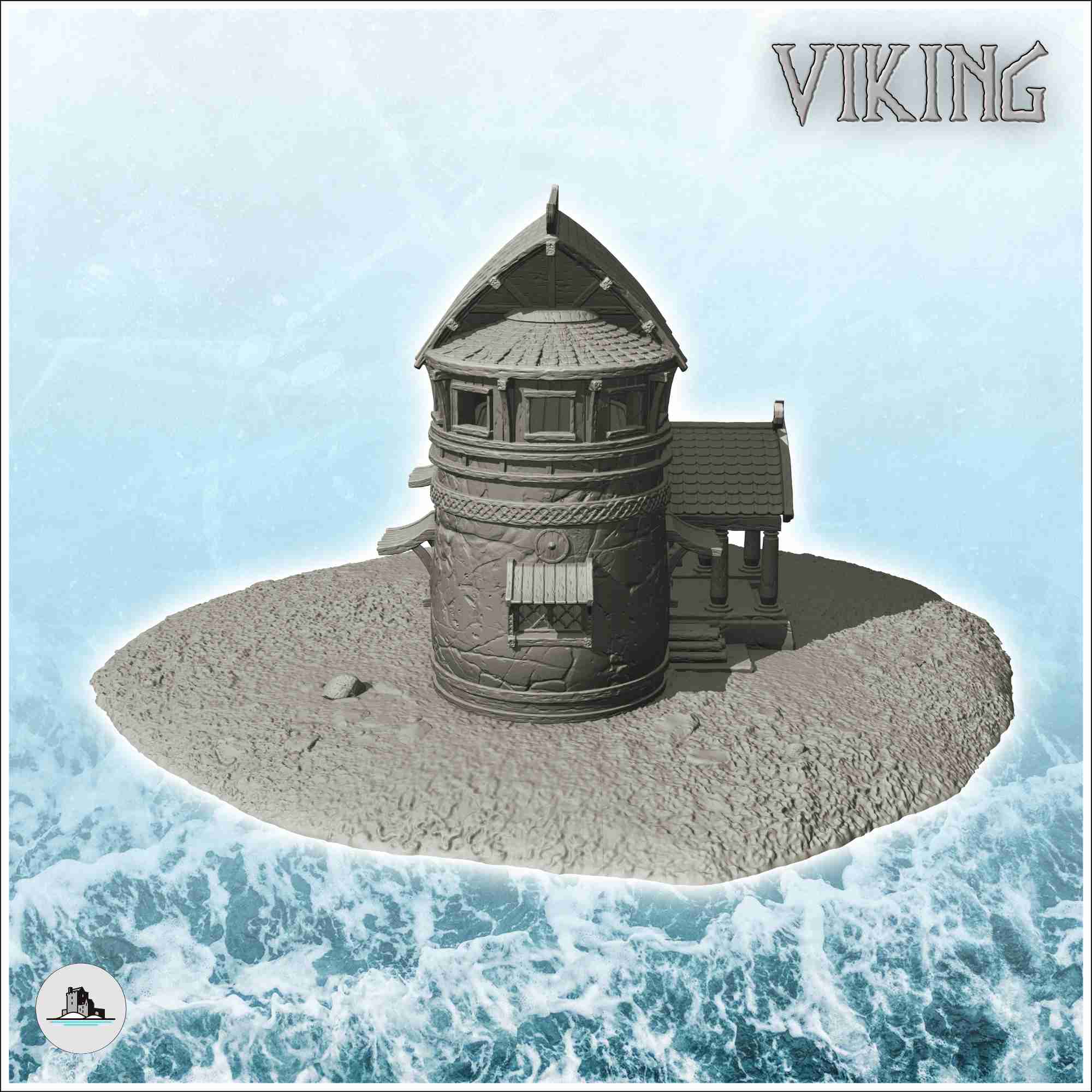 Viking palace with large canopy and well (10) - scenery medi | 3D ...