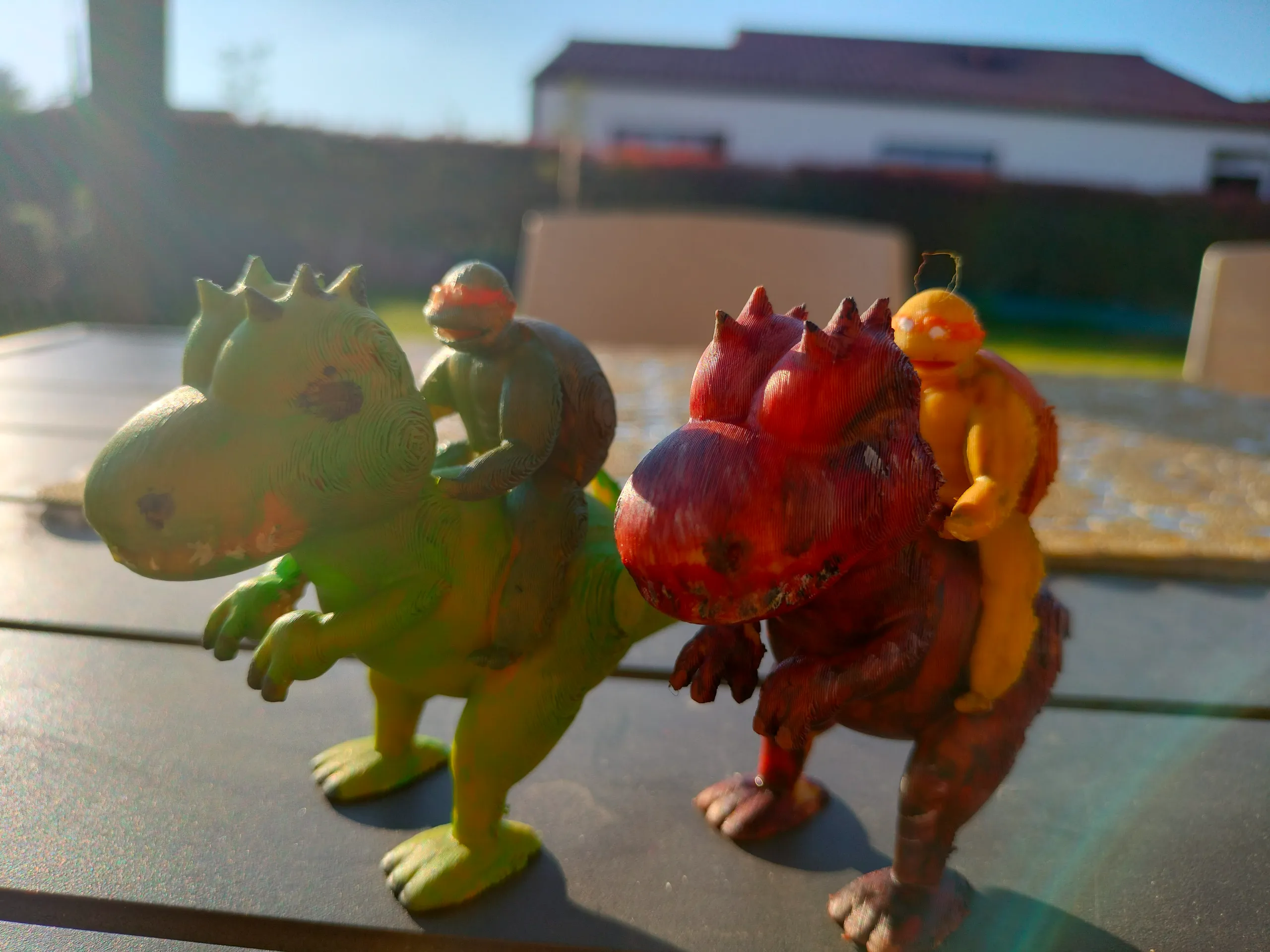 3D Printer Files | 3MF File | TMNT - T-REX with Ninja Turtle / Tortue ...