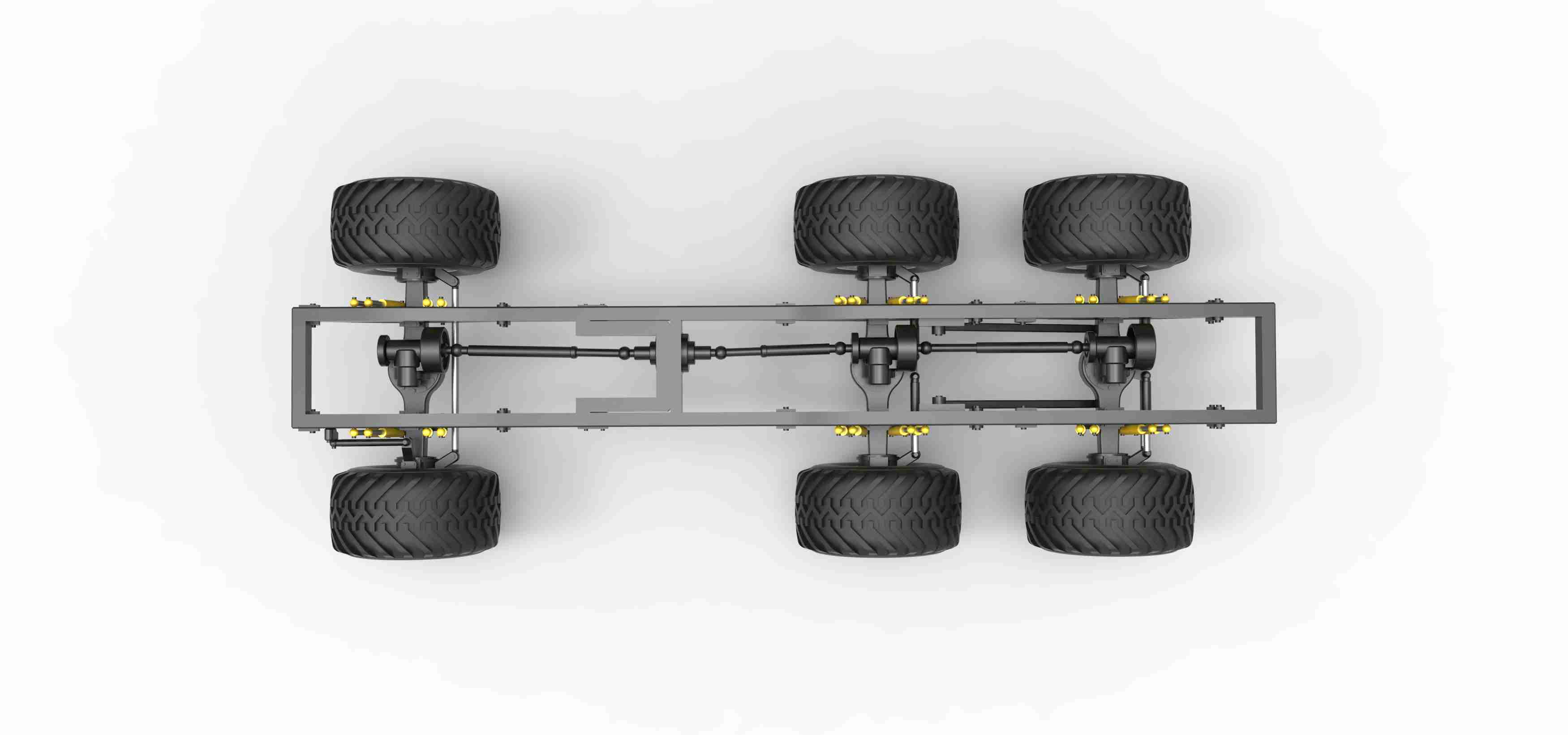 Chassis of 6x6 Monster Truck Version 1 Scale 1:25 | 3D models download ...