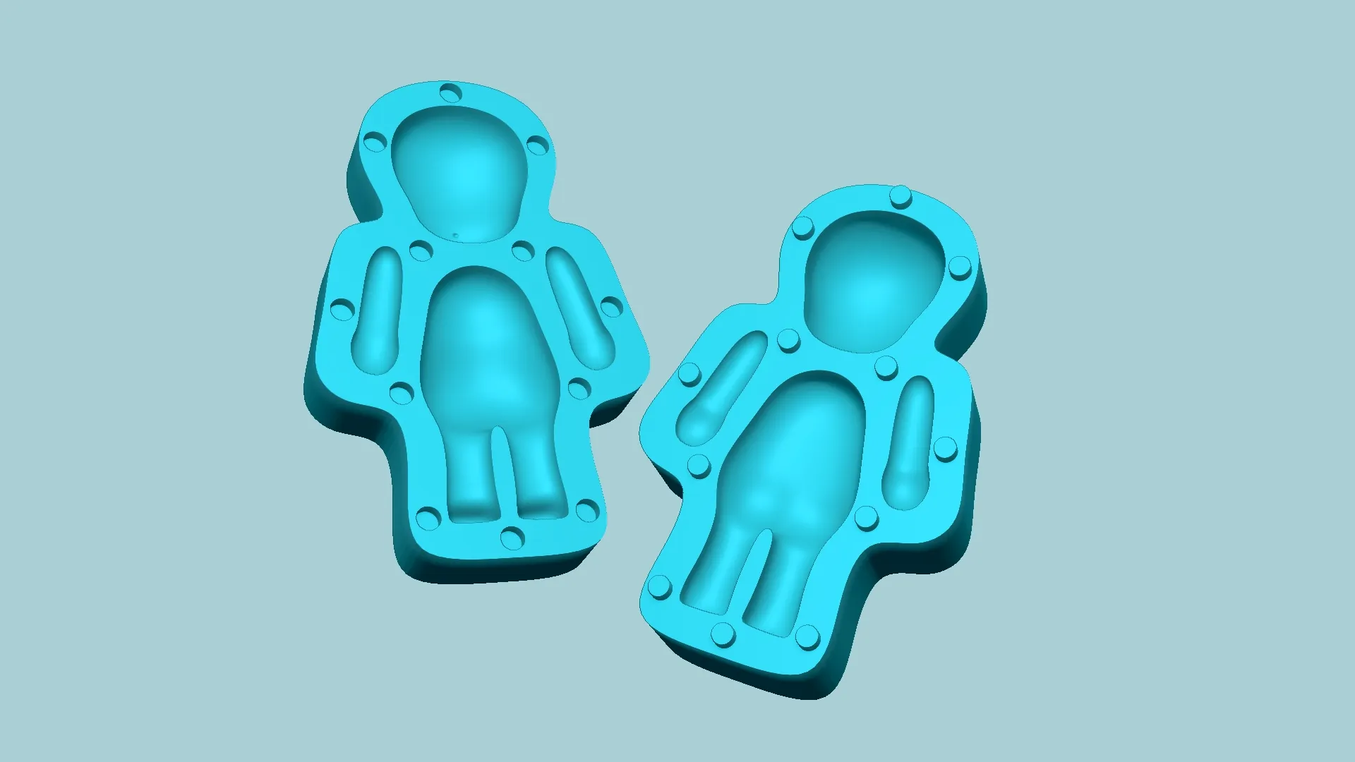 Character Biscuit Mold A03 - Body Parts Chibi | 3D models download ...