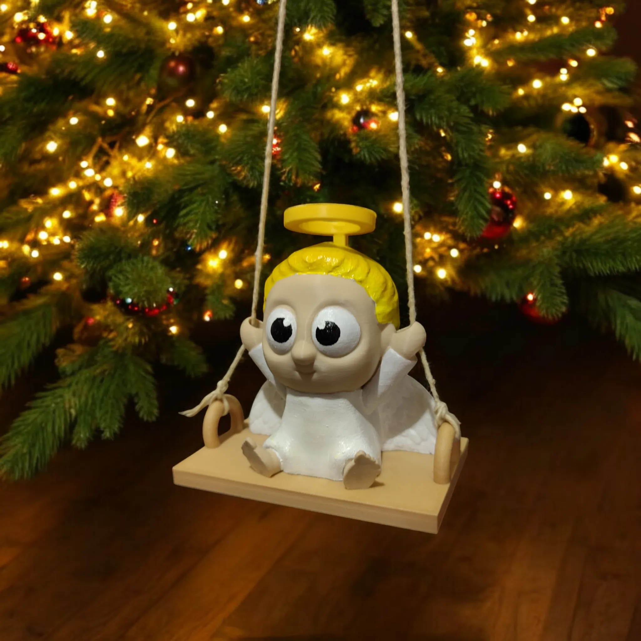 Home Decorations & Ornaments STL загрузка - Angel on Swing ( Support ...