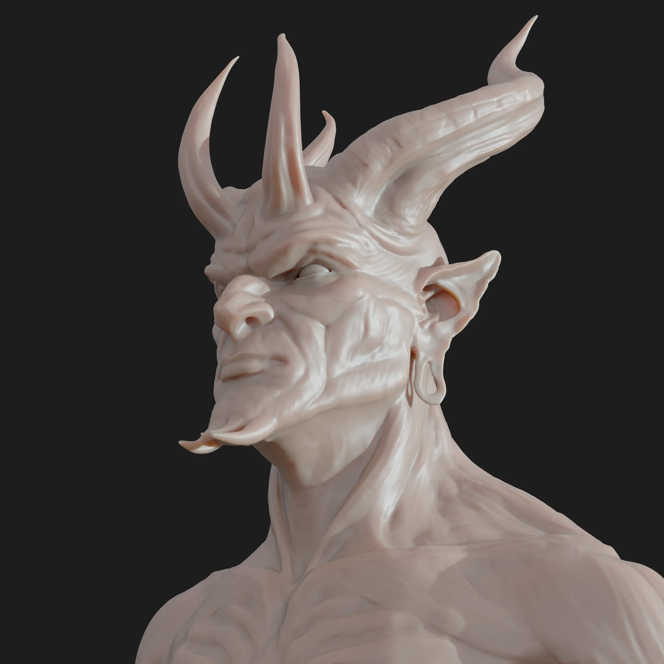 3D Printer Files | 3MF File | Demon Bust | Creality Cloud